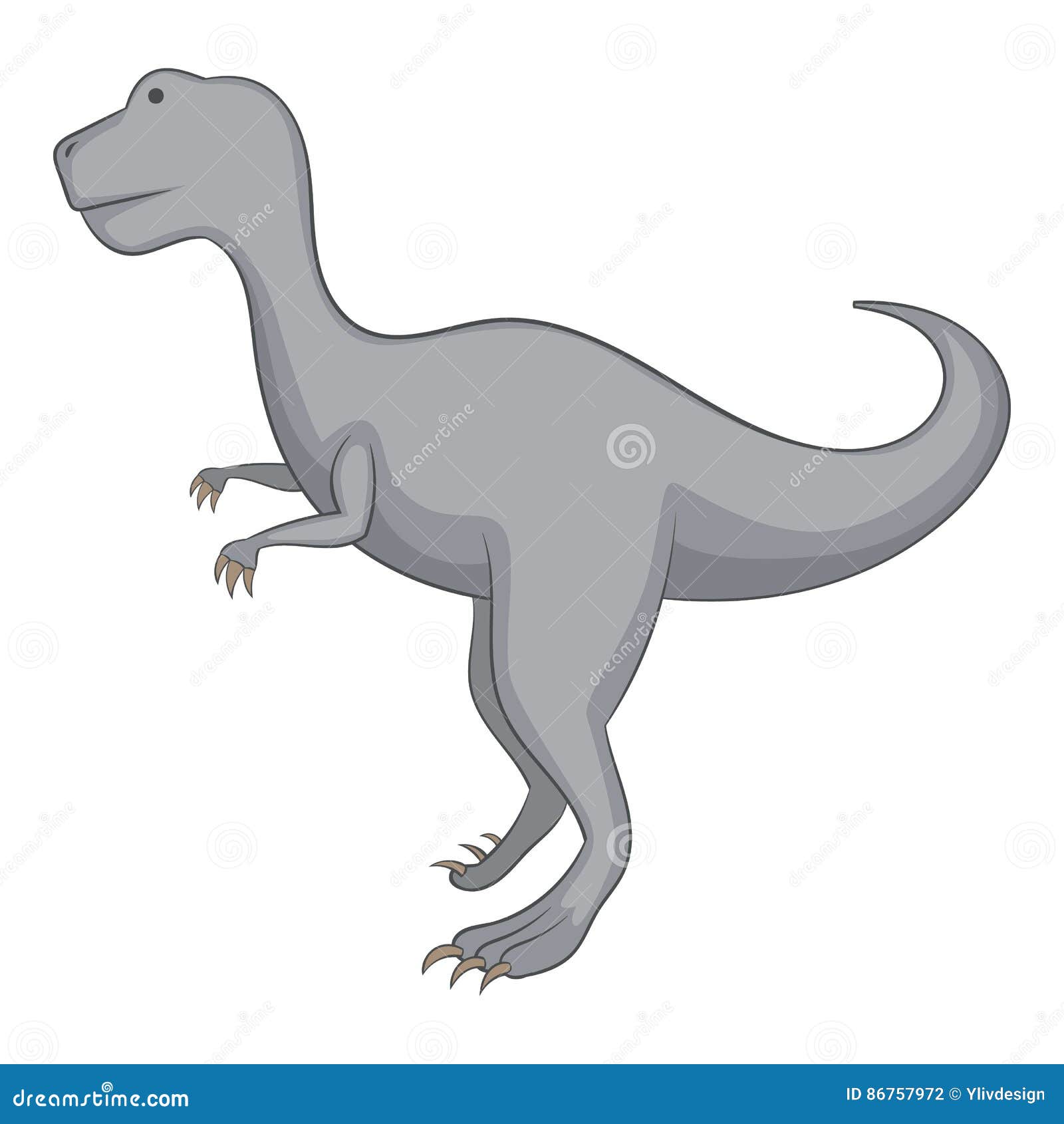 Allosaurus Icon, Cartoon Style Vector Illustration | CartoonDealer.com ...