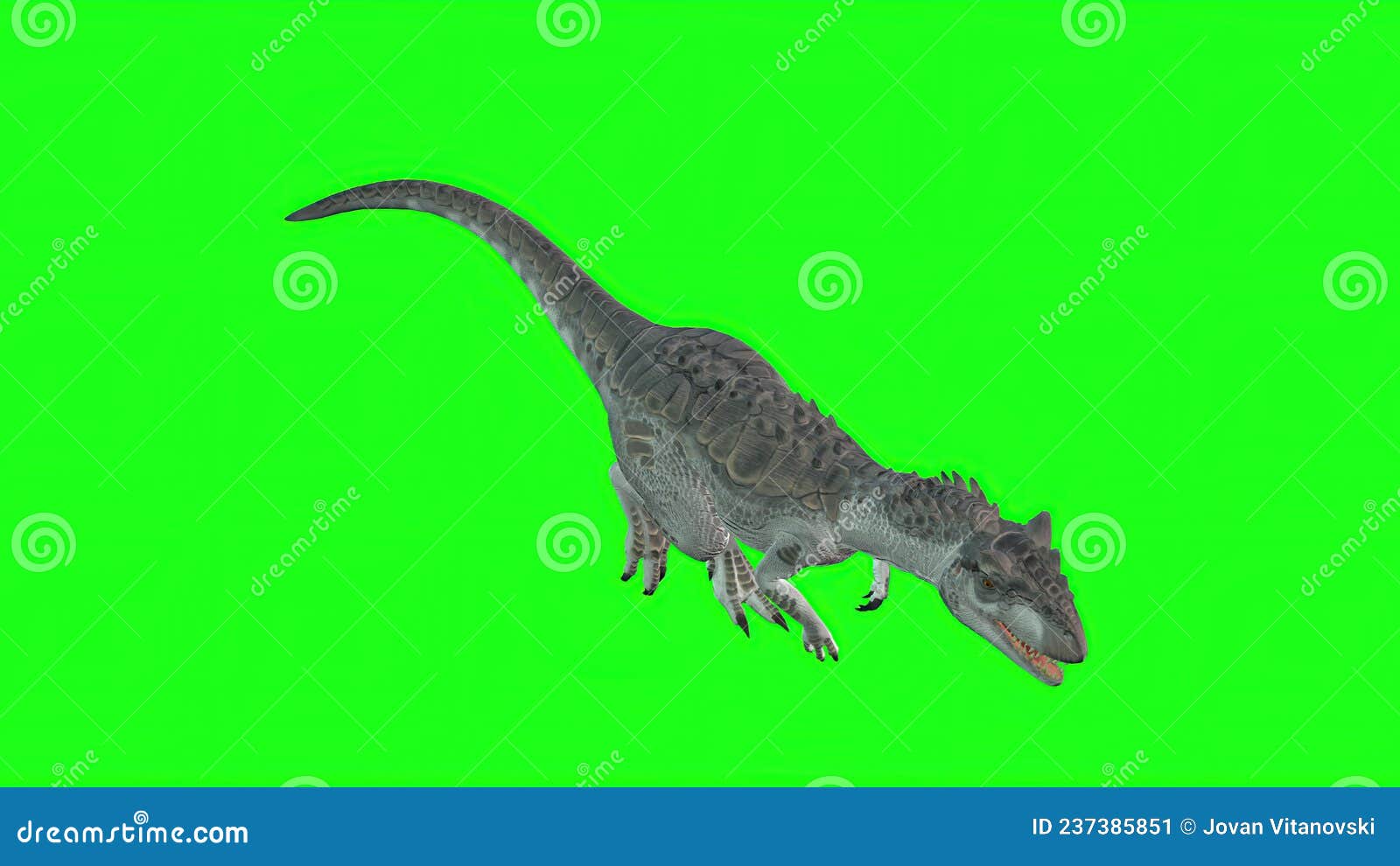 Allosaurus Walking on Green Screen Background. World of Dinosaurs Stock ...
