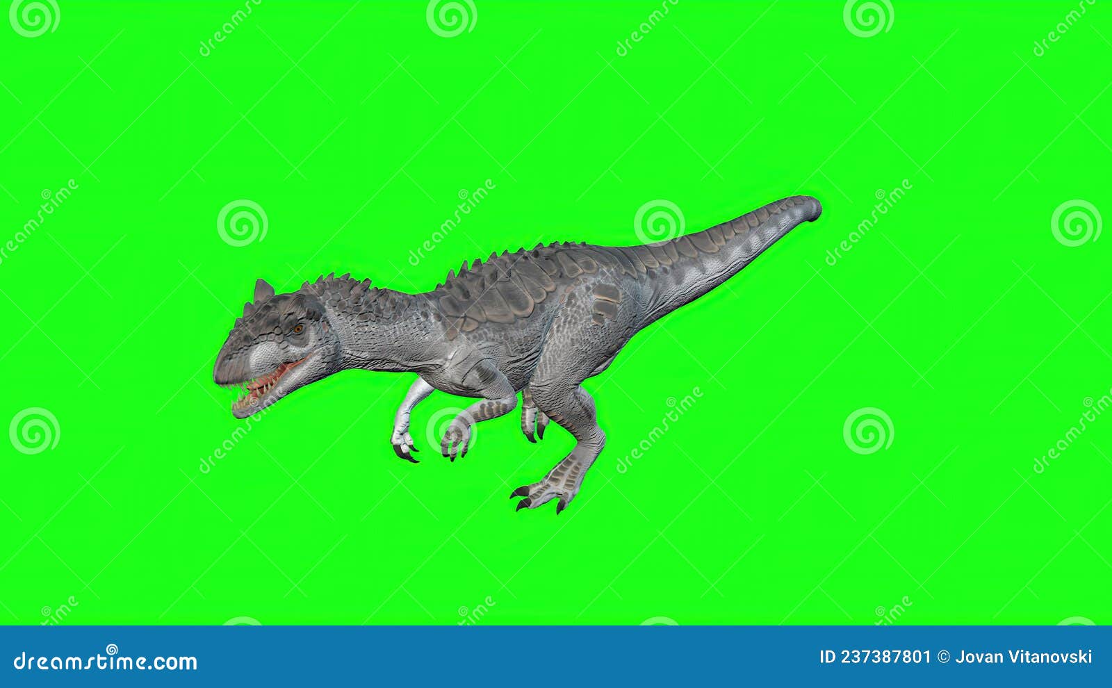 Allosaurus Walking on Green Screen Background. World of Dinosaurs Stock ...