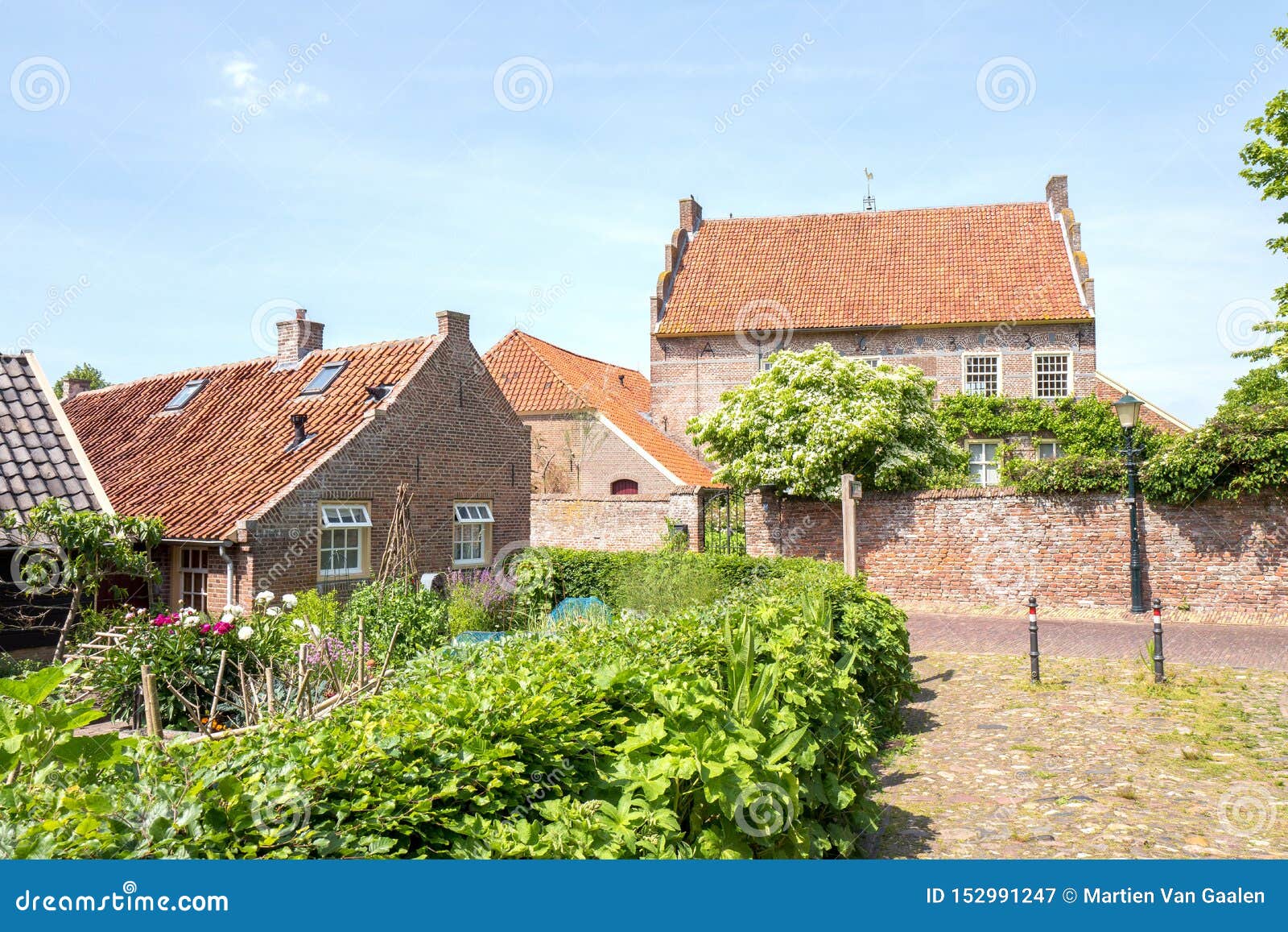Allotment in the Small Town Bronkhorst. Stock Image - Image of brick ...