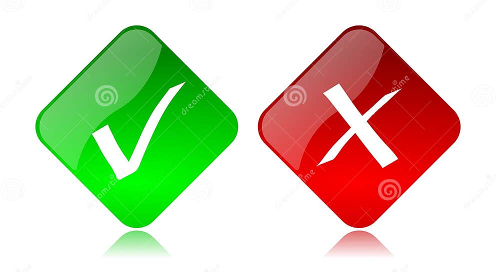 Allow Deny Buttons and Icons Stock Vector - Illustration of deny ...