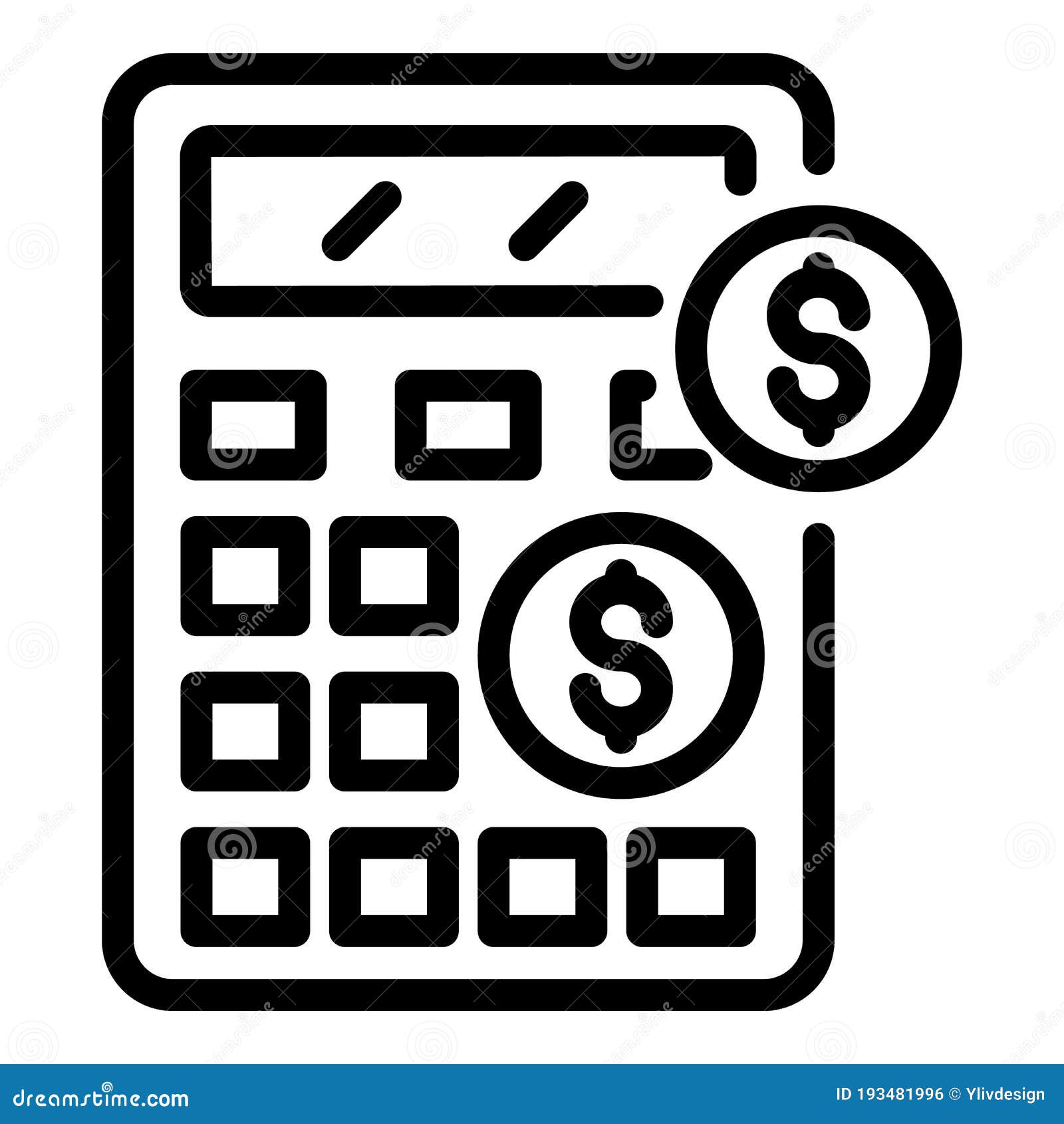 Allowance Money Calculator Icon, Outline Style Stock Vector ...