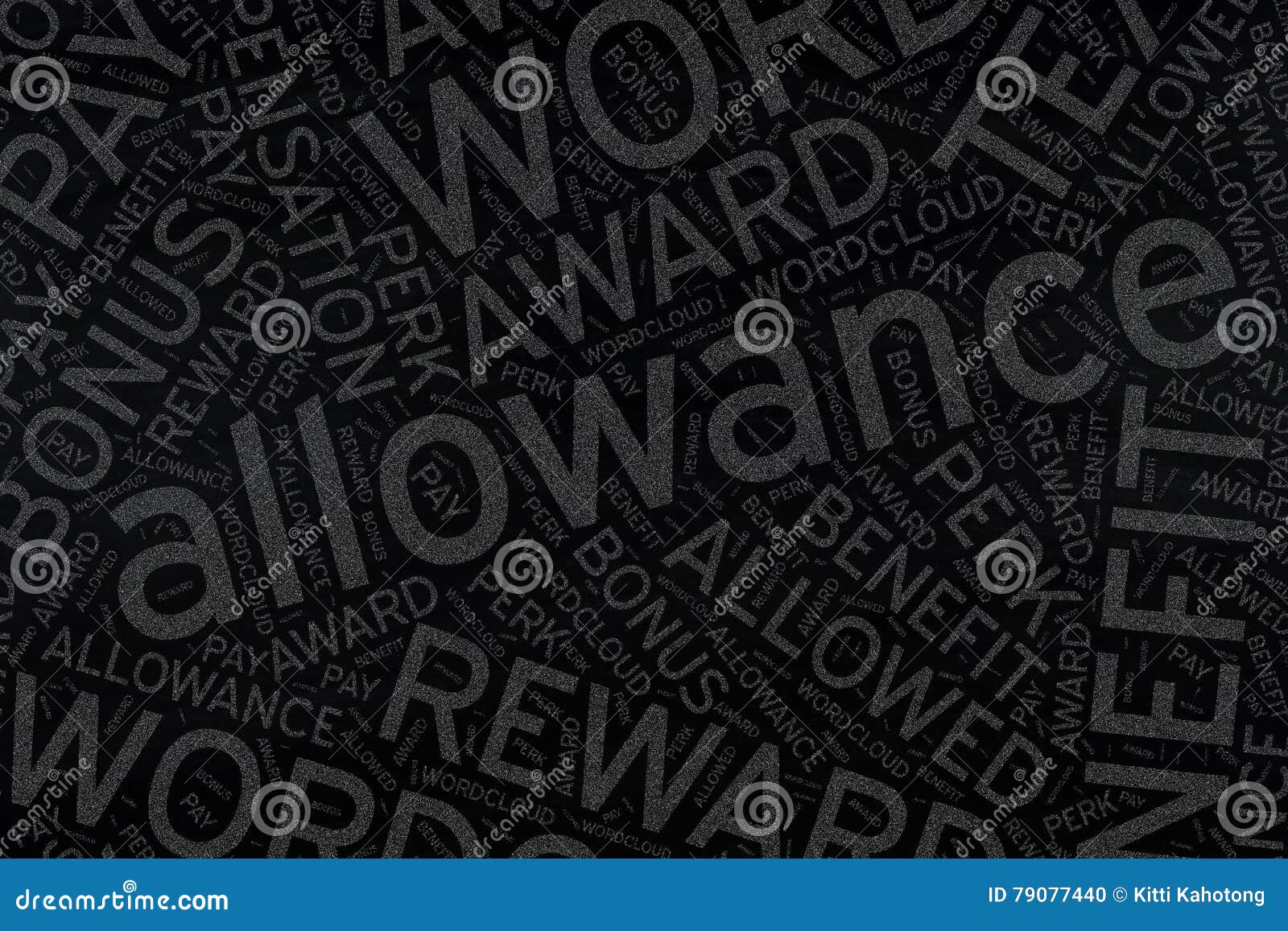 Allowance ,Word Cloud Art on Blackboard Stock Photo - Image of cloud ...