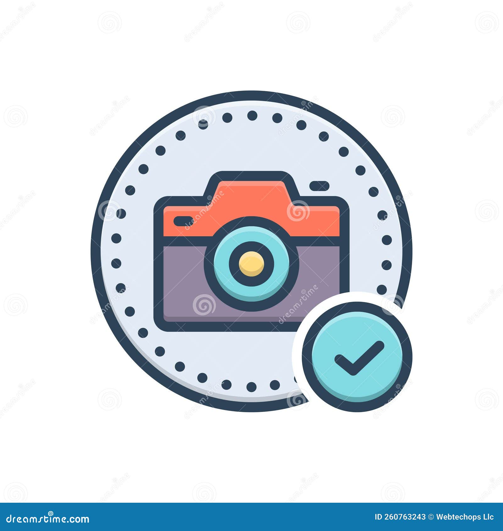 Color Illustration Icon for Allowing, Benign and Photography Stock ...