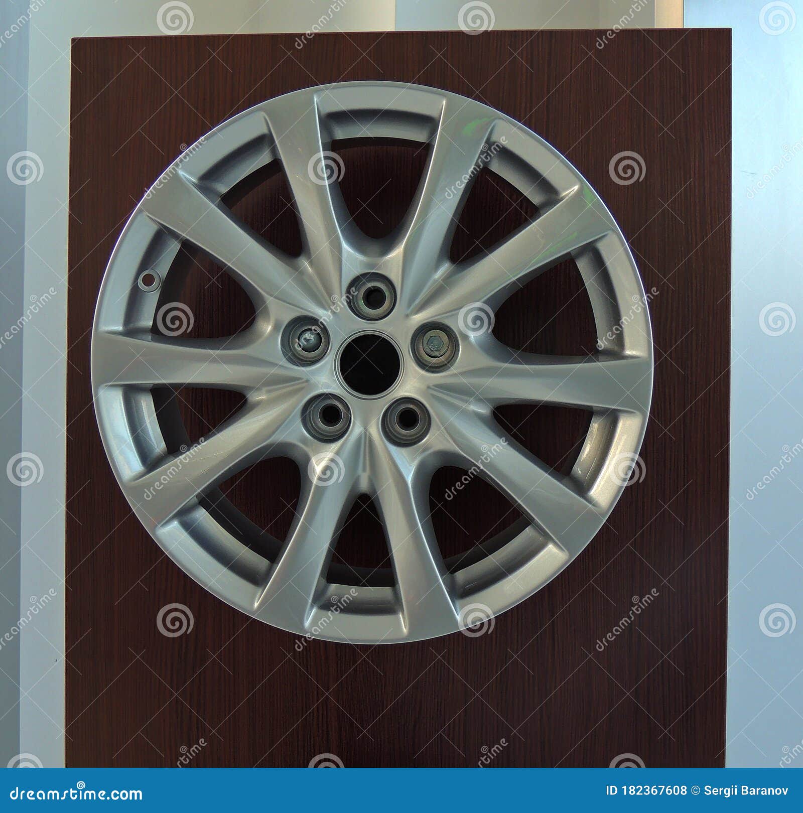 Silver Metallic Car Wheel Rim Stock Photo - Image of dealership, parts ...