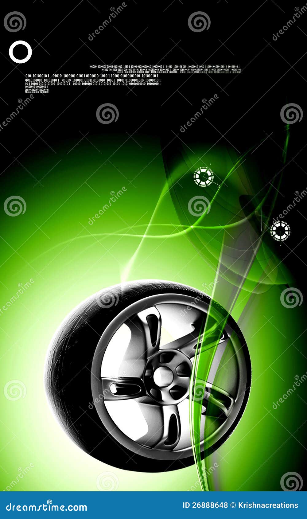 Alloy wheel stock illustration. Illustration of isolated - 26888648