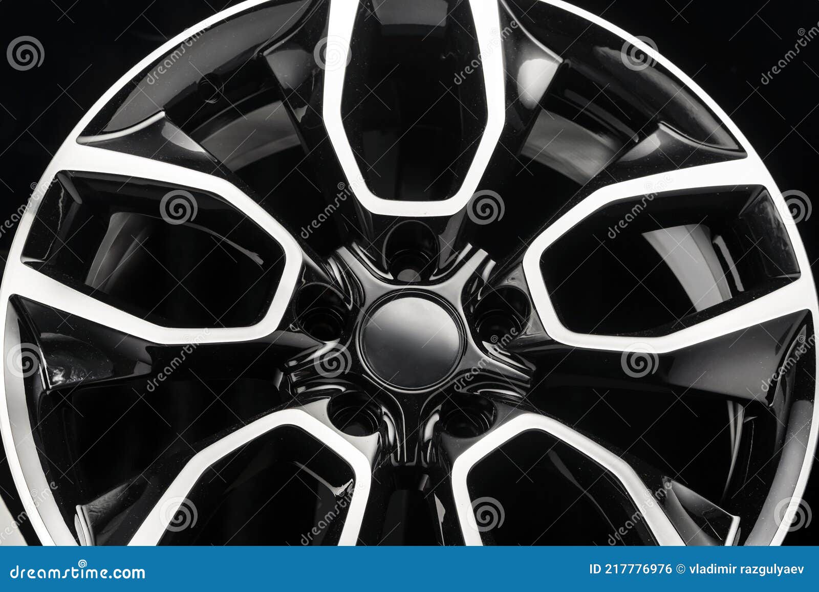 Alloy Wheel Close Up Unusual Auto Tuning Modern Stock Photo - Image of ...