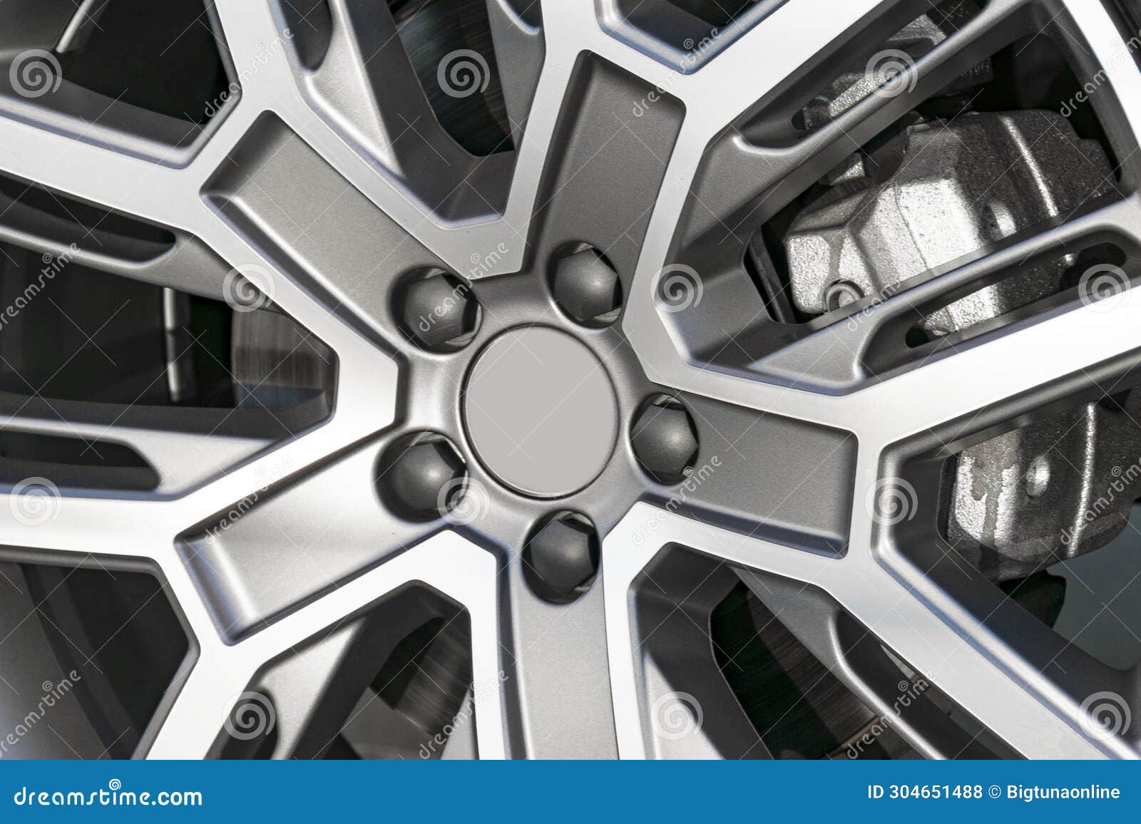 Alloy Wheel of a Modern Car. Alloy Rim Stock Photo - Image of aluminum ...