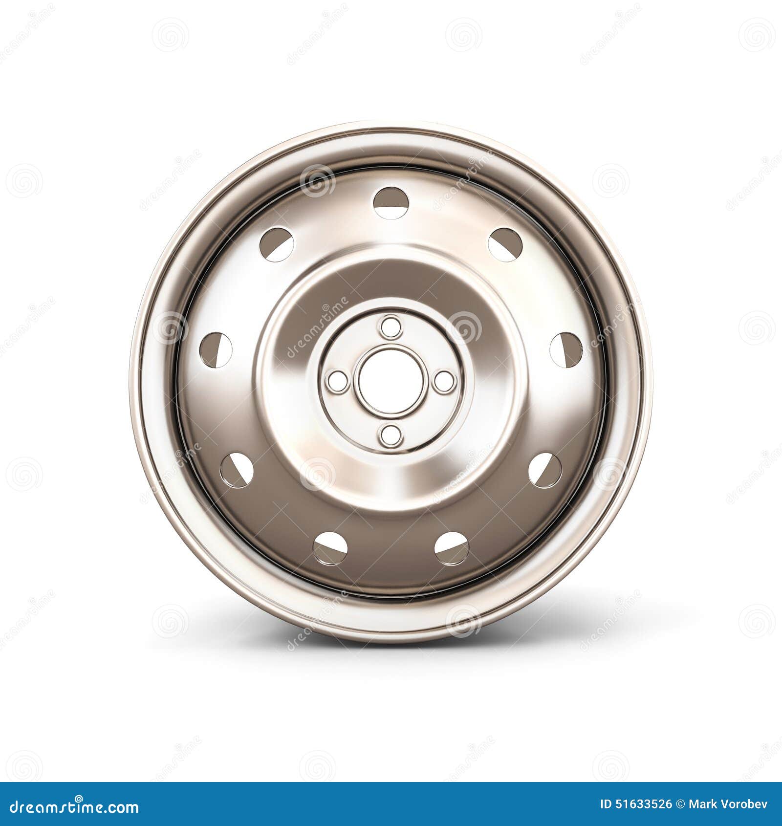 Alloy Wheel Rim Front View Close-up Stock Illustration - Illustration ...