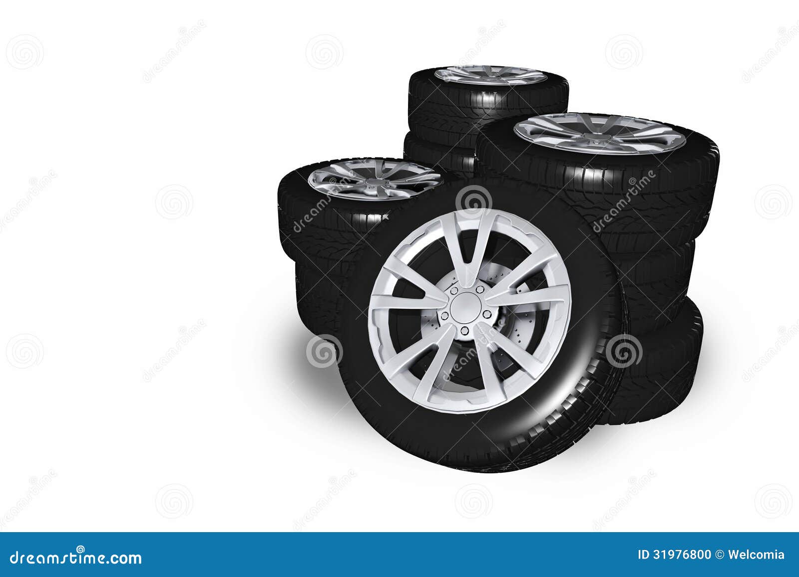 Alloy Wheels Pile stock illustration. Illustration of travel - 31976800