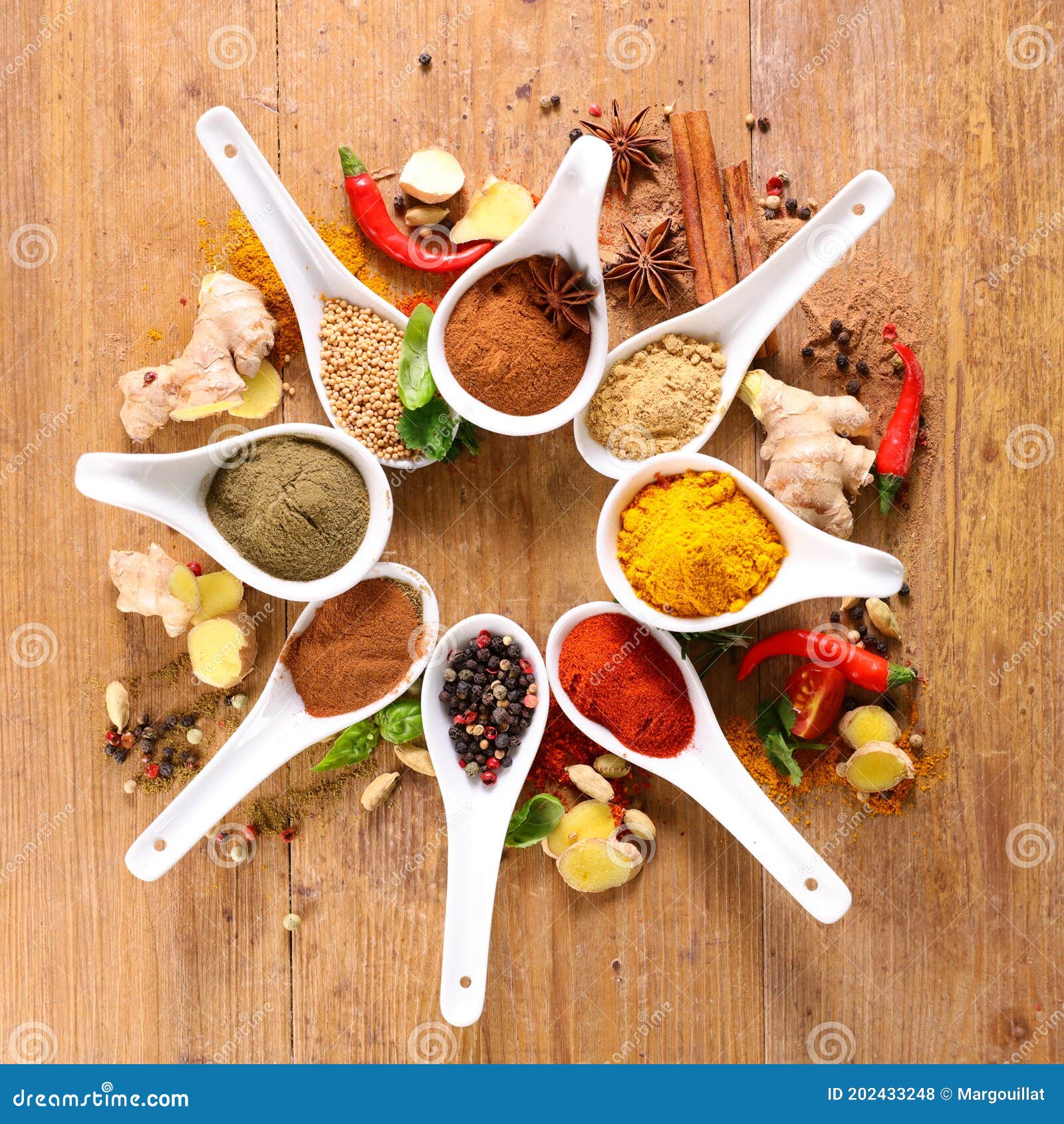 Set of Spices and Ingredients Stock Photo - Image of wallpaper, cooking ...
