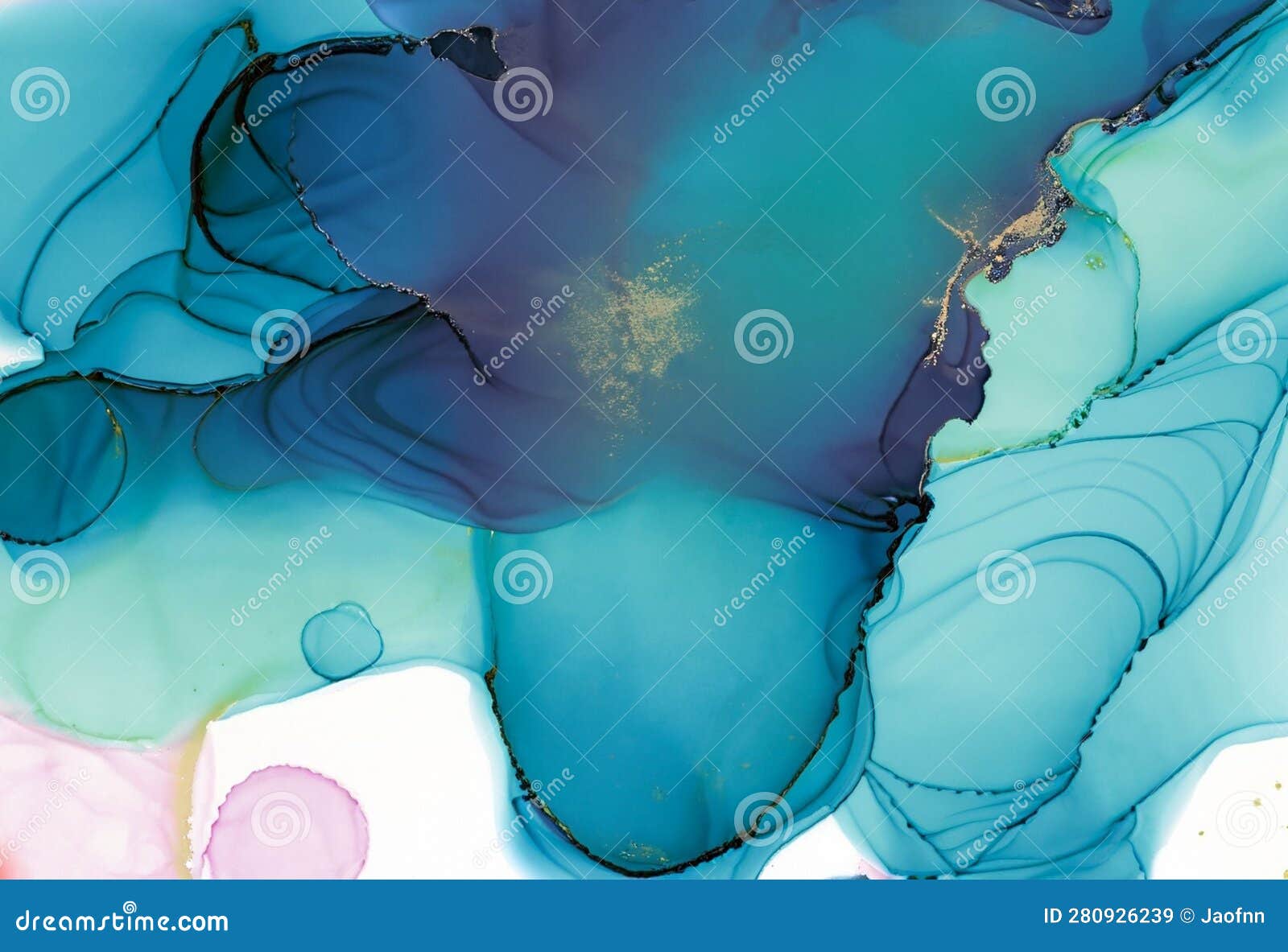 Alcohol Ink Texture. Fluid Ink Abstract Background Stock Illustration ...