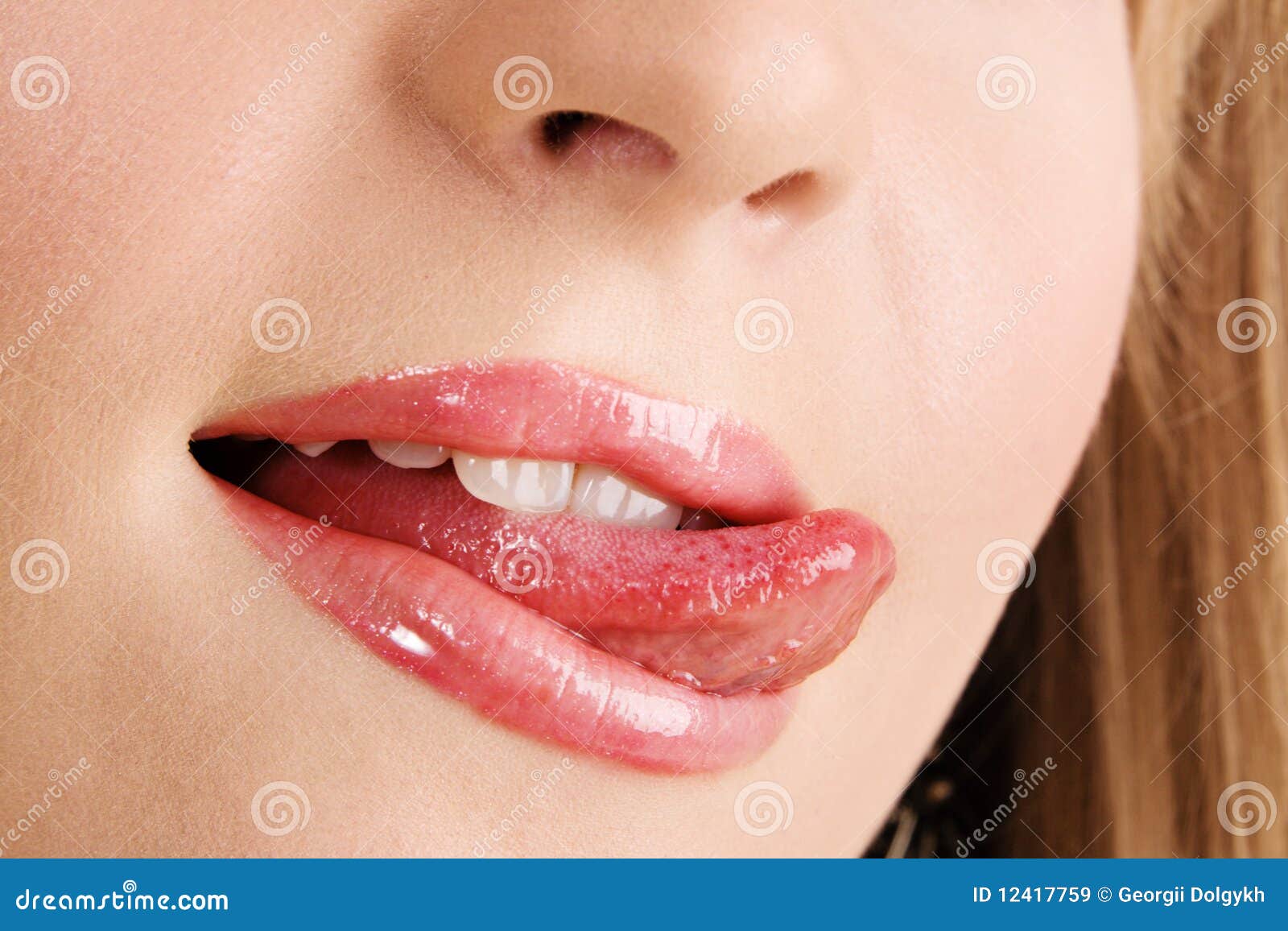 Alluring female lips stock image. Image of closeup, expression - 12417759
