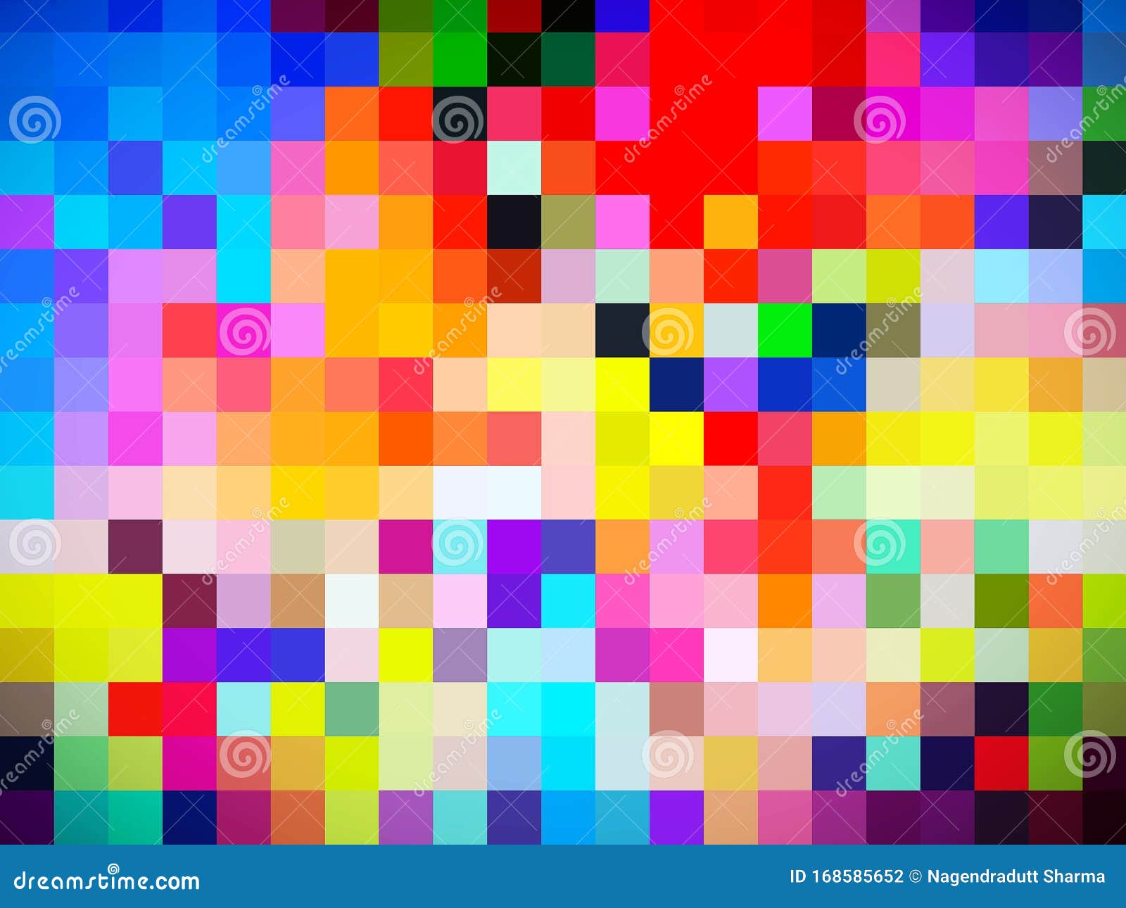 An Alluring Multi-colored Illustration of Designing of Squares Stock ...