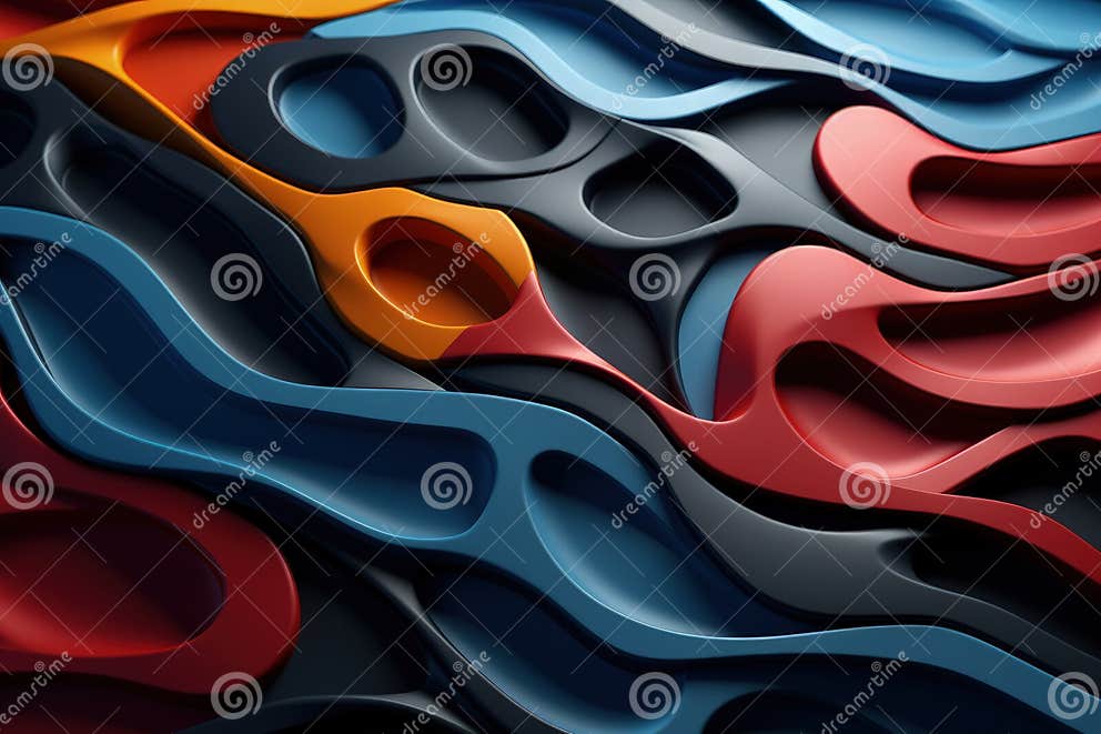 Alluring Visual Symphony Unfolds in Abstract Composition, Showcasing ...