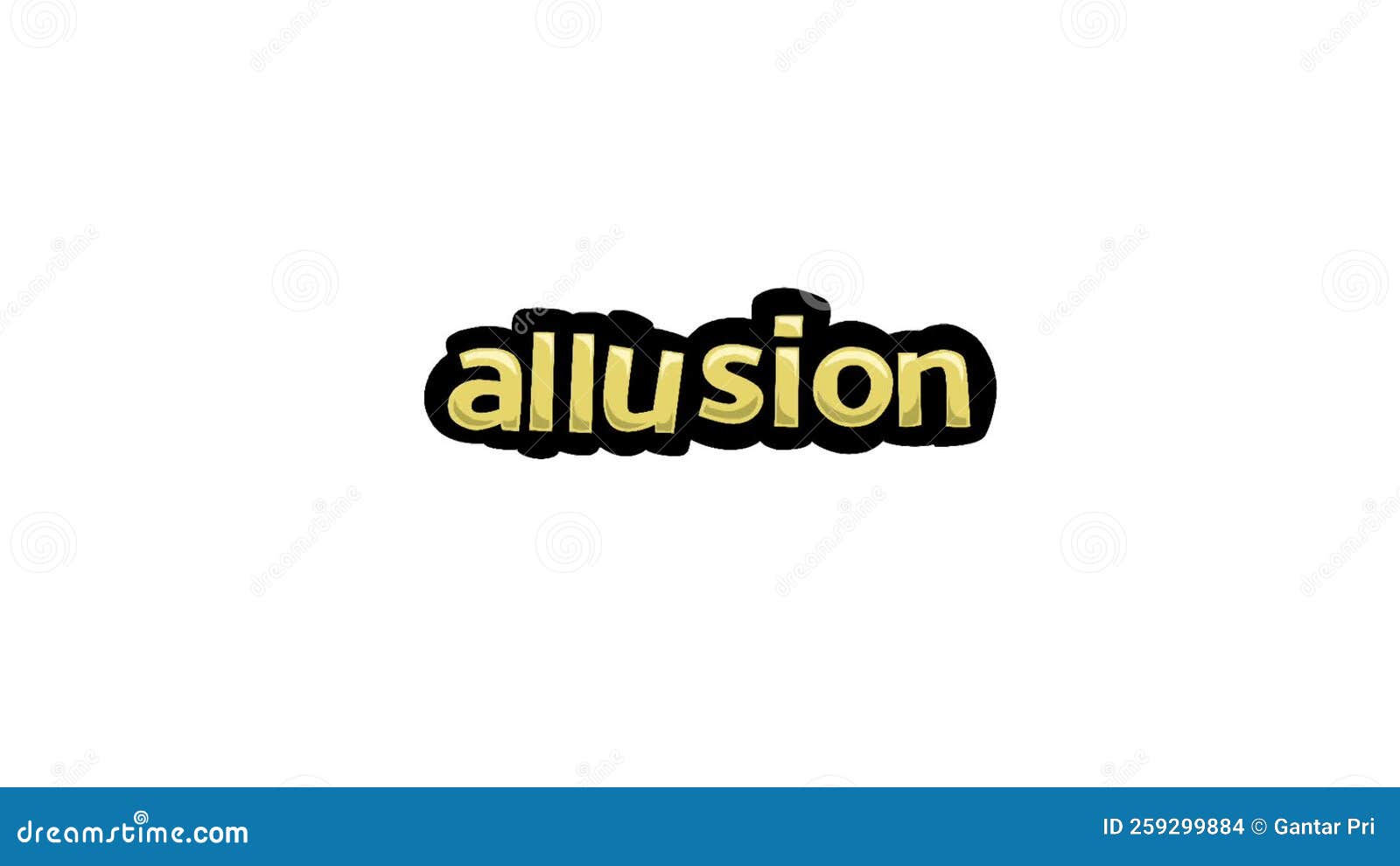ALLUSION Writing Vector Design on a White Background Stock Footage ...