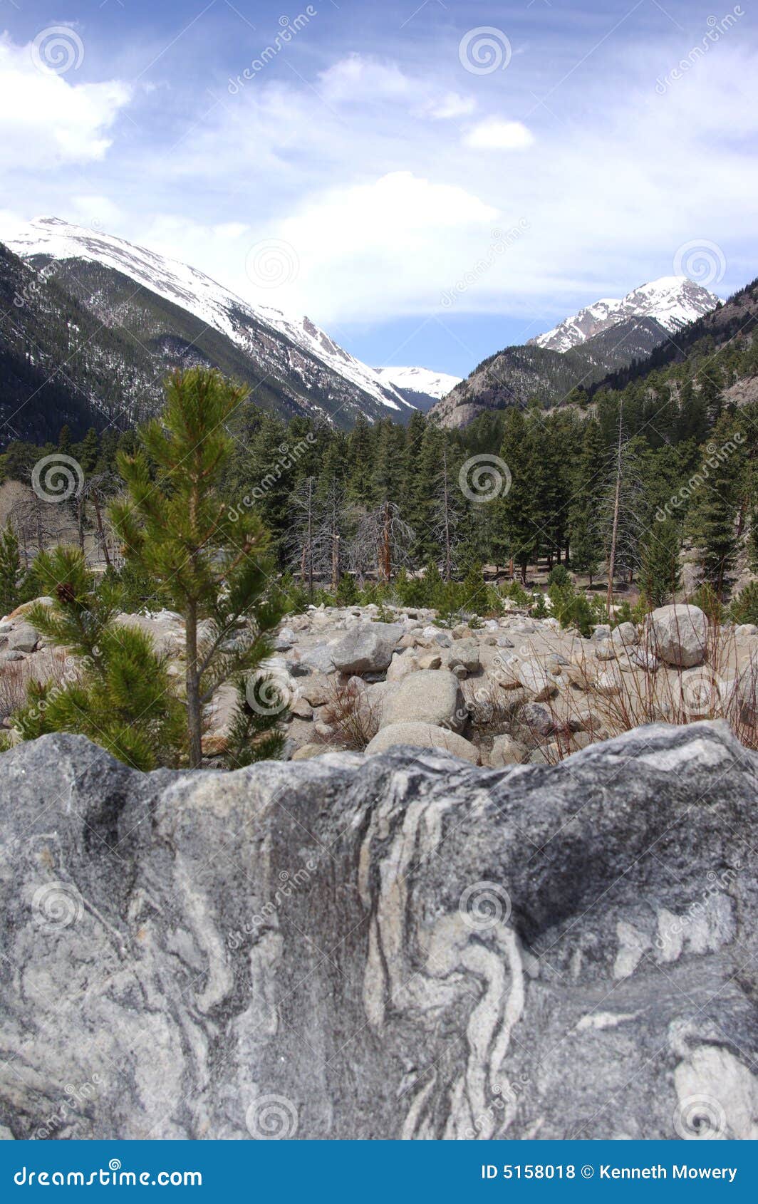Alluvium in Rocky Mountains Stock Photo - Image of scenic, peaks: 5158018