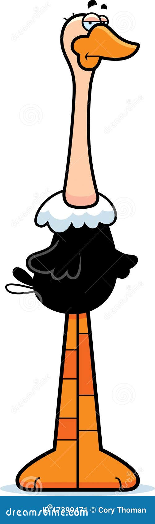 Allvarlig Tecknad Filmstruts Vektor Illustrationer - Illustration av ...