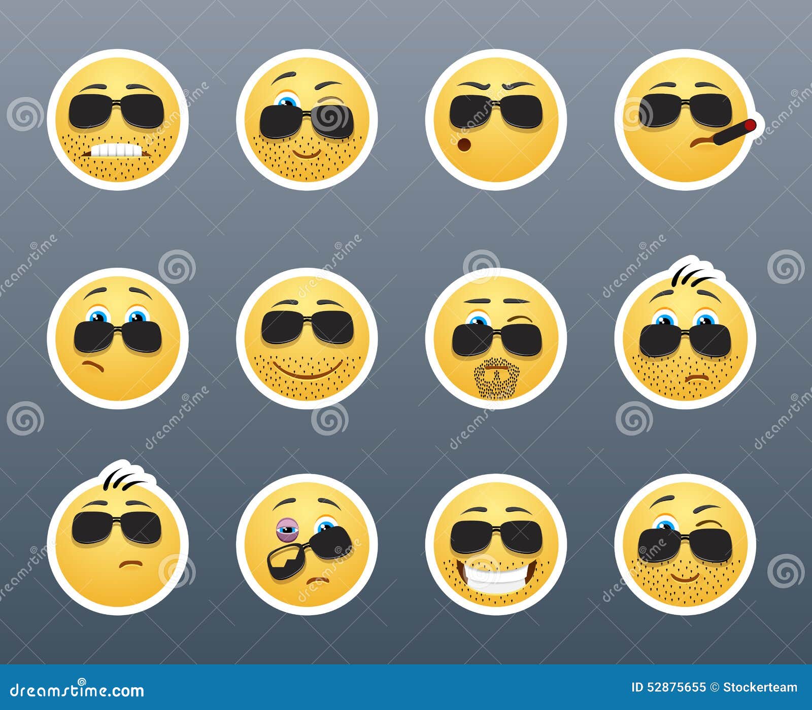 Allvarliga Leenden Med Borst Stock Illustrationer - Illustration av ...