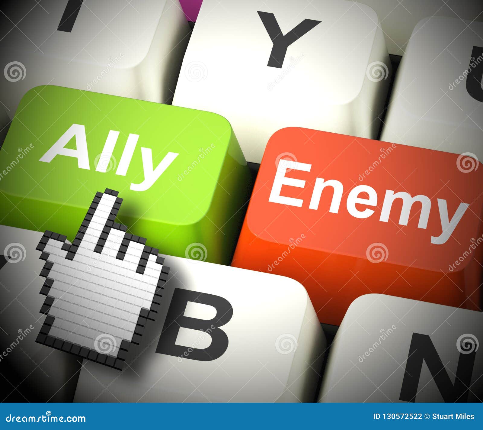 Help Allies Reach The Top. Two Businessmen And Thumbs Up Hand Sign ...