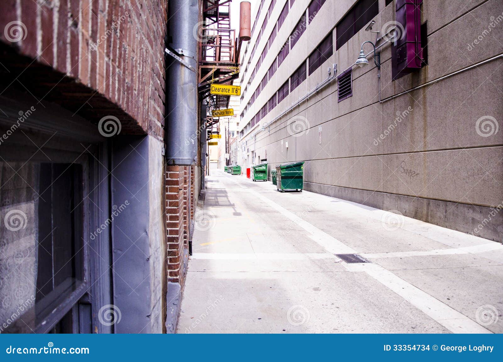 Ally way stock photo. Image of road, cans, drain, concrete - 33354734