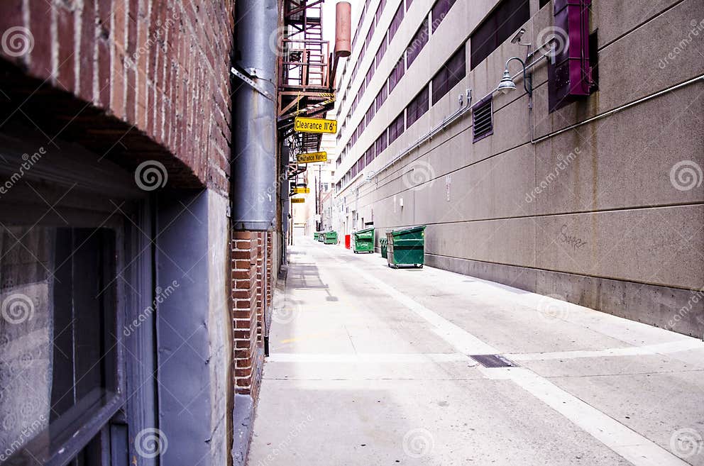 Ally way stock photo. Image of road, cans, drain, concrete - 33354734