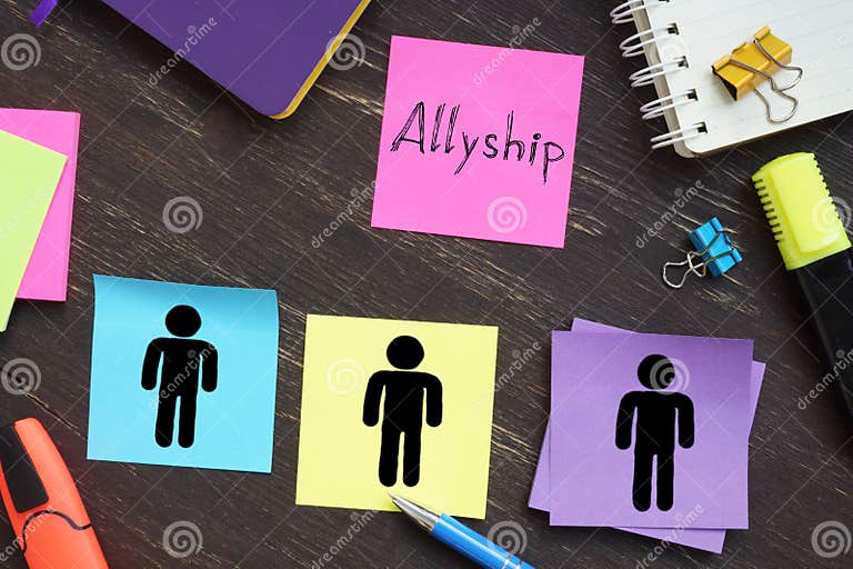 Allyship is Shown on the Photo Using the Text Stock Image - Image of ...