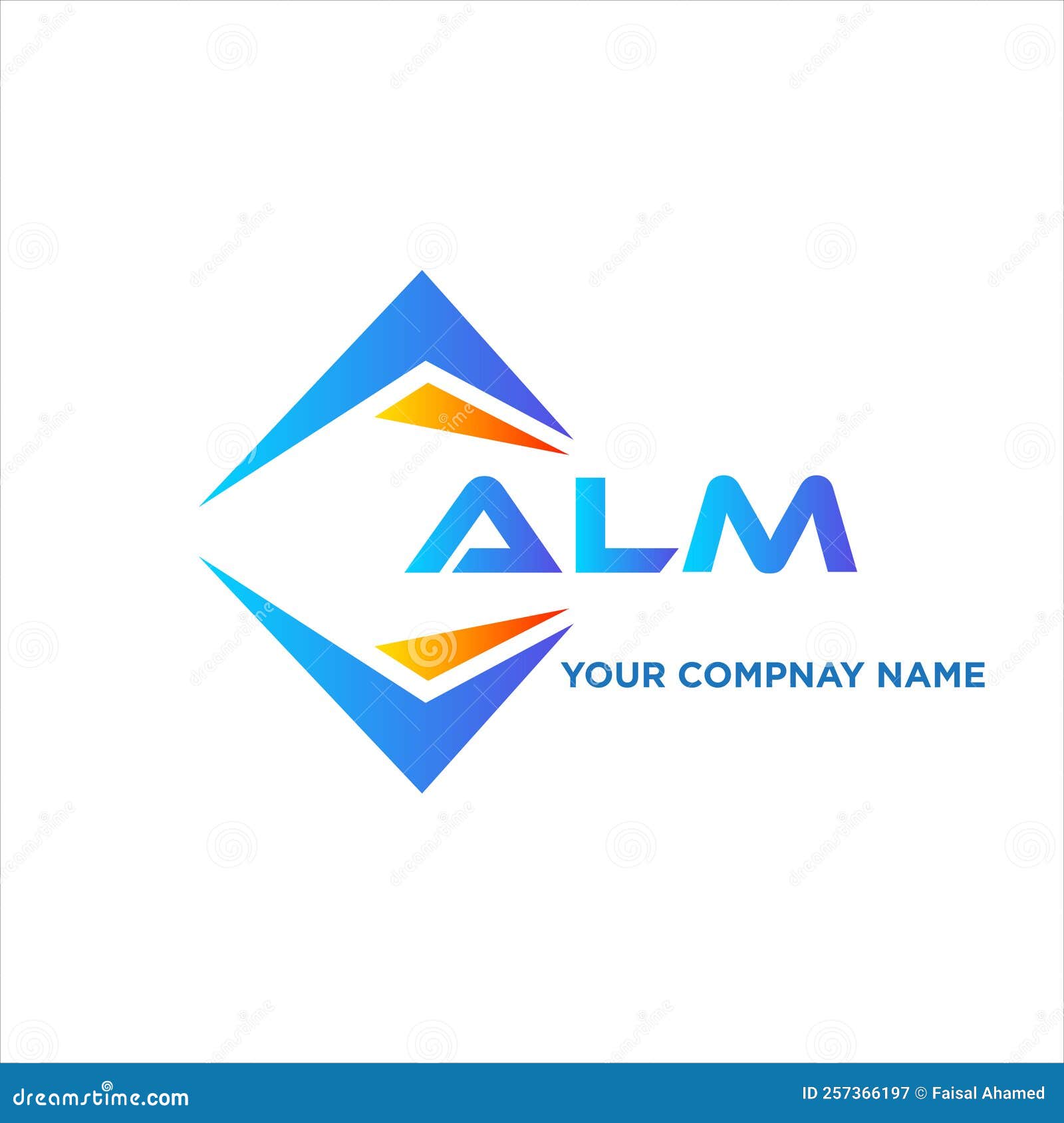 ALM Abstract Technology Logo Design on White Background. ALM Creative ...