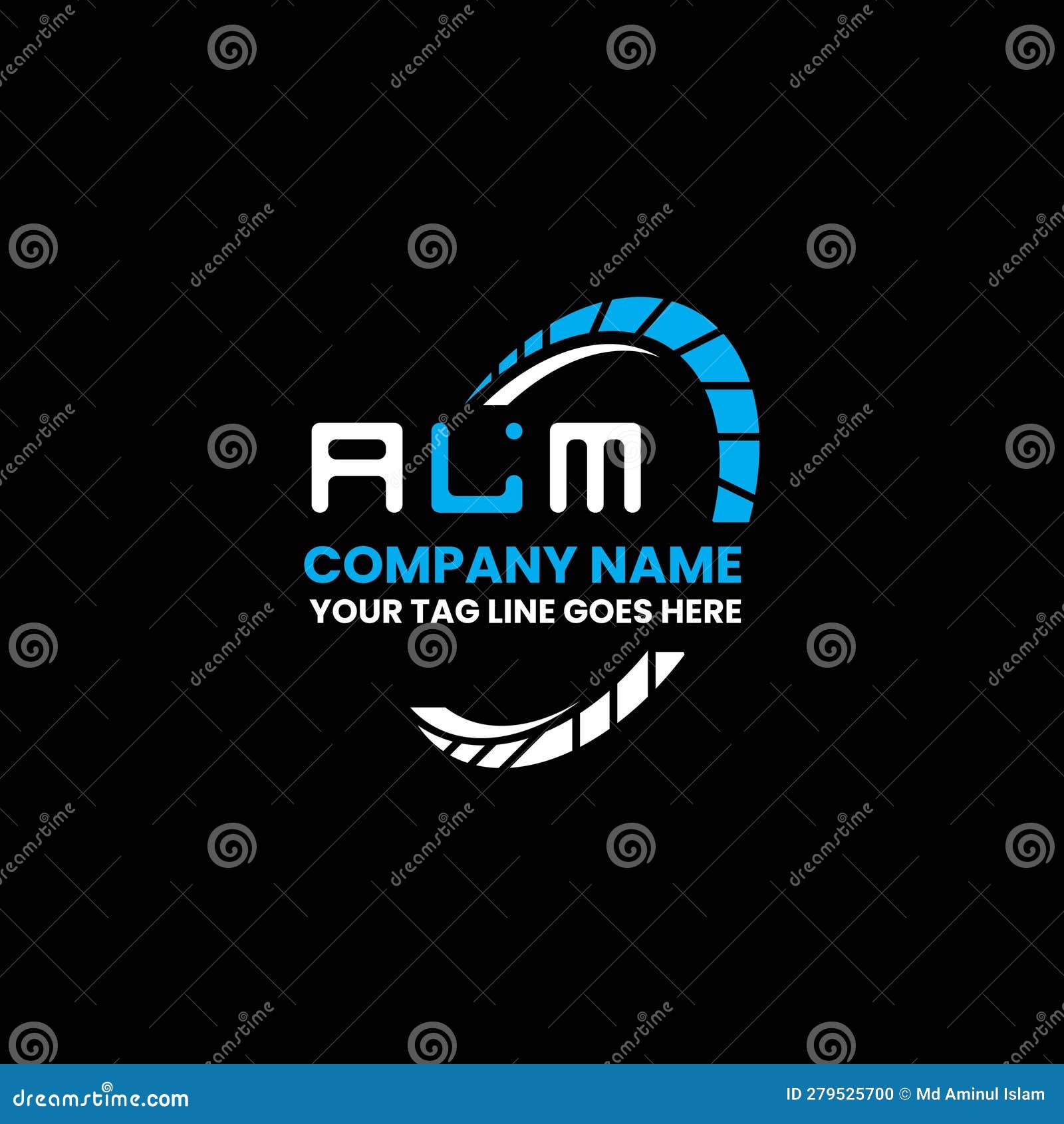ALM Letter Logo Creative Design with Vector Graphic, ALM Stock Vector ...