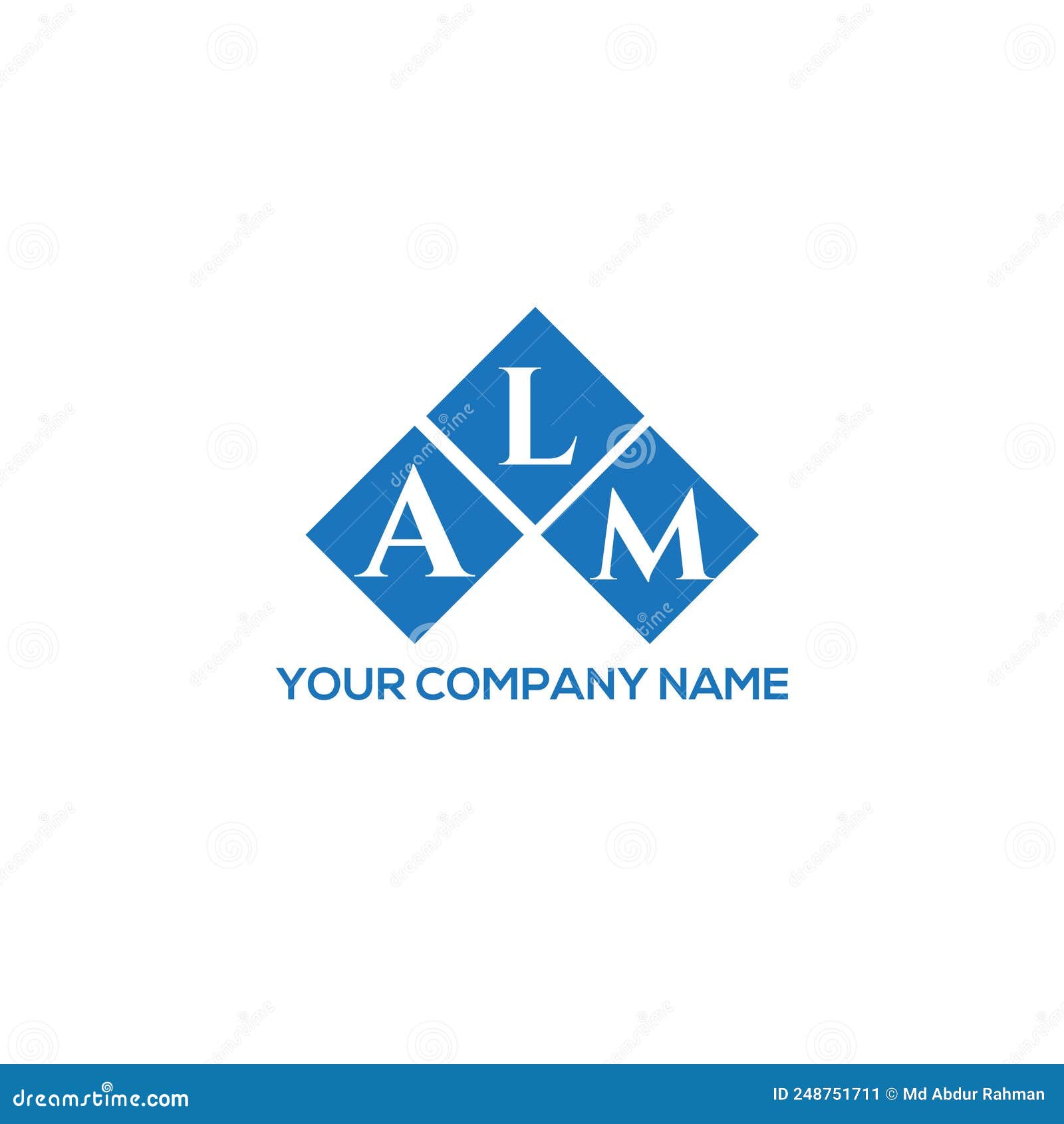 ALM Letter Logo Design On WHITE Background. ALM Creative Initials ...