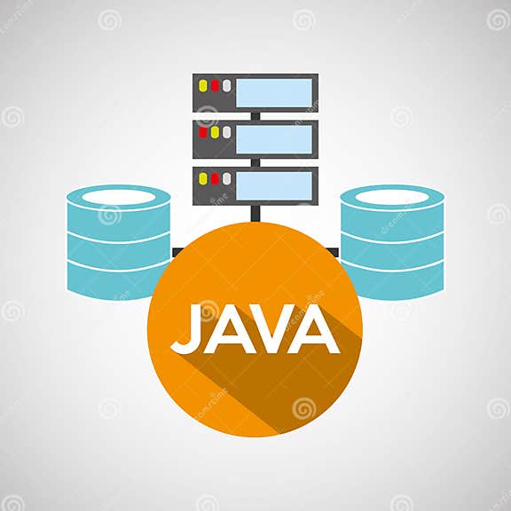 Almacenamiento De La Base De Datos De La Lengua De Java Ilustración del Vector - Ilustración de ...