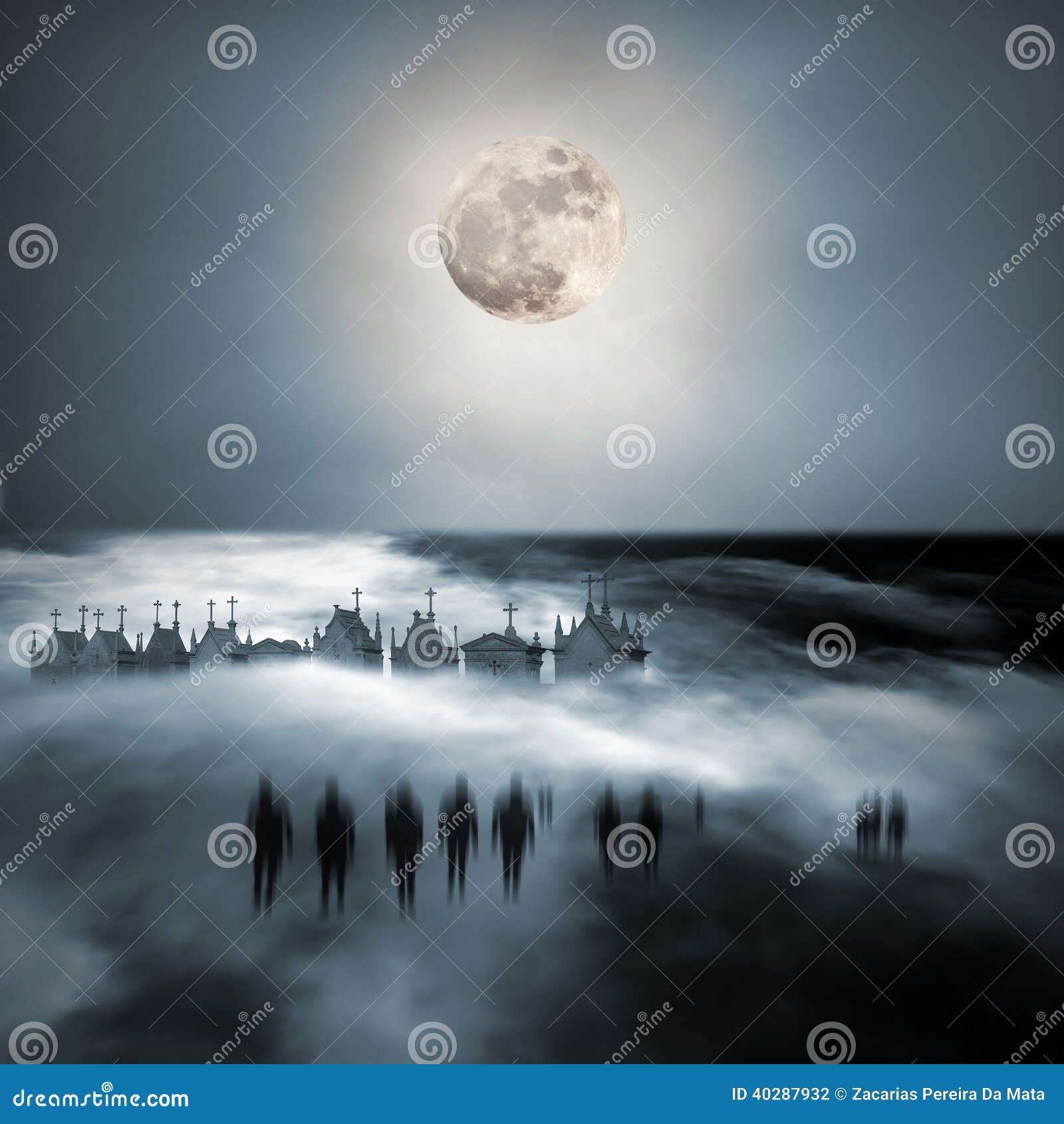 Almas perdidas foto de archivo. Imagen de horror, luna - 40287932