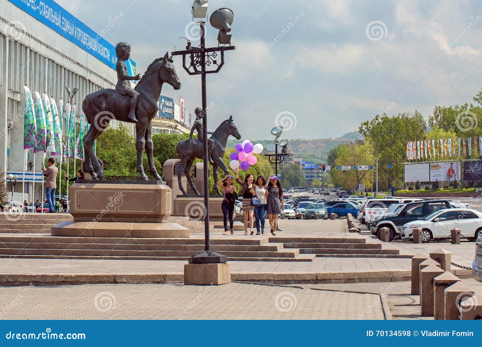 Almaty city. editorial stock photo. Image of sculptural - 70134598