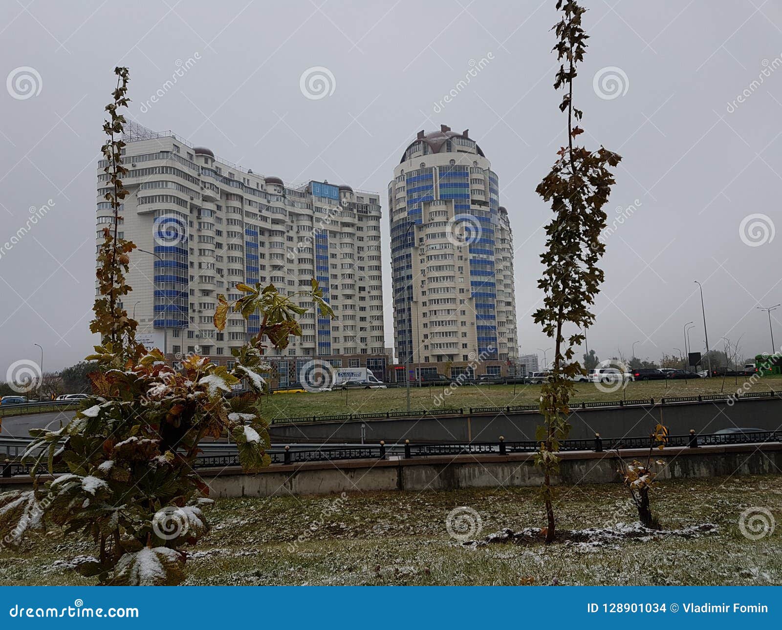 Almaty city. stock photo. Image of snow, fall, season - 128901034