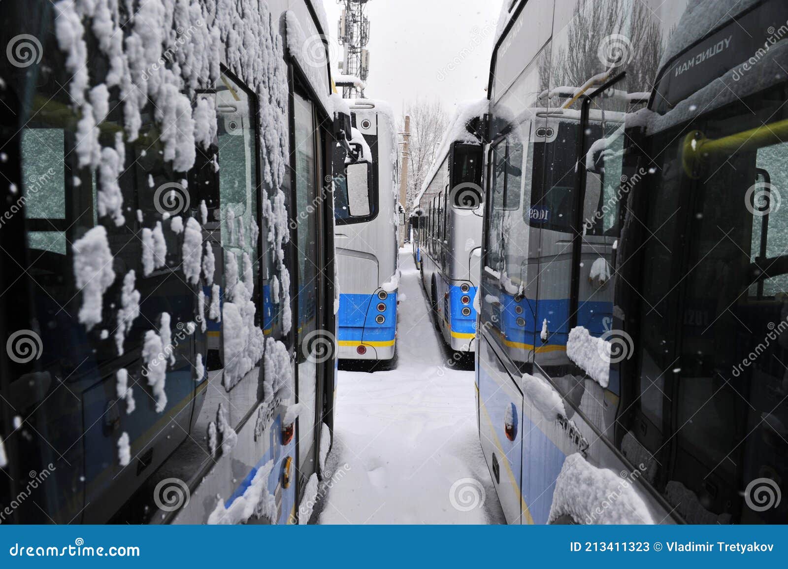 Almaty, Kazakhstan - 01.28.2014 : the Passage between the Lined-up ...