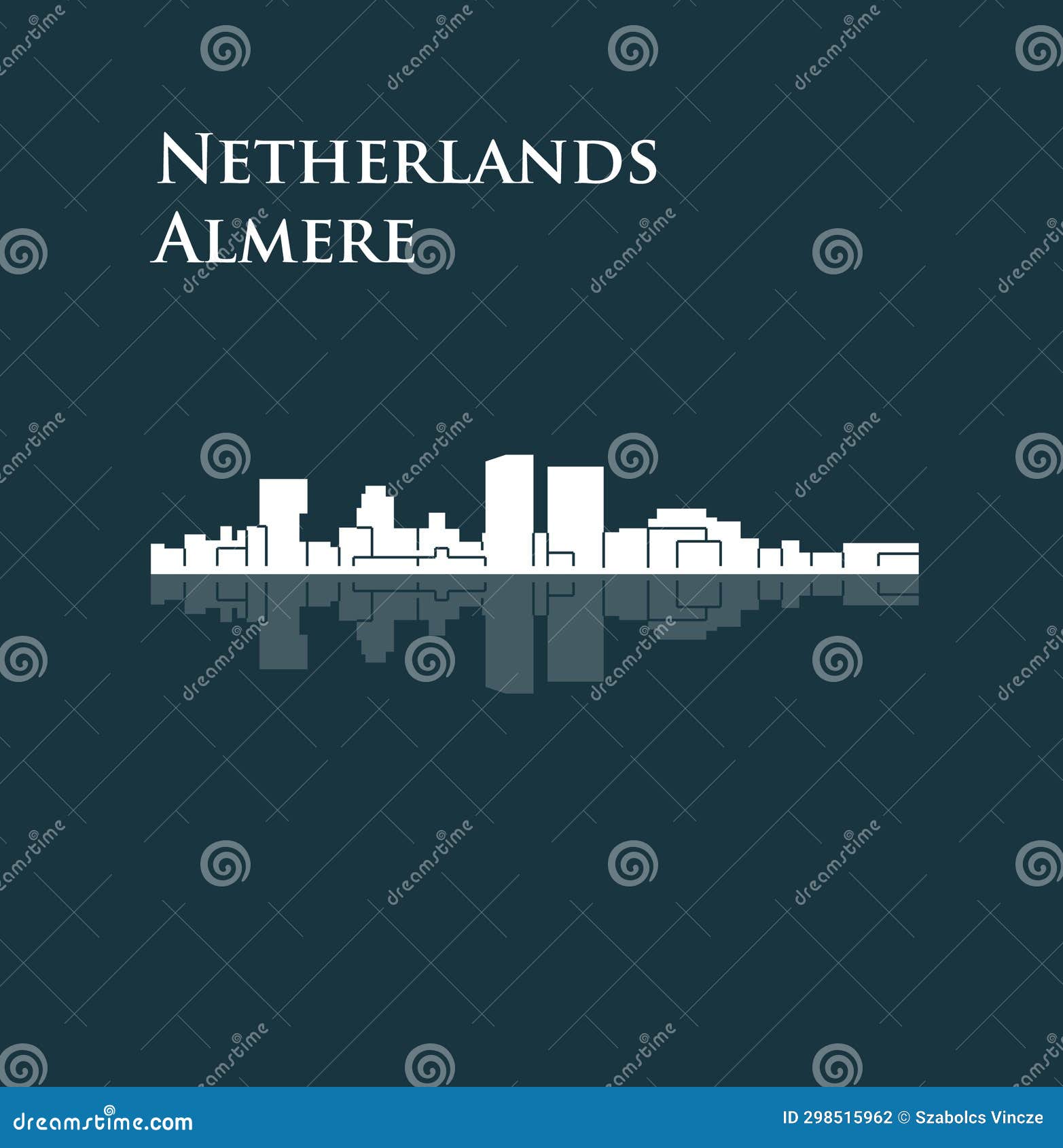 Almere, Netherlands stock illustration. Illustration of cityscape ...