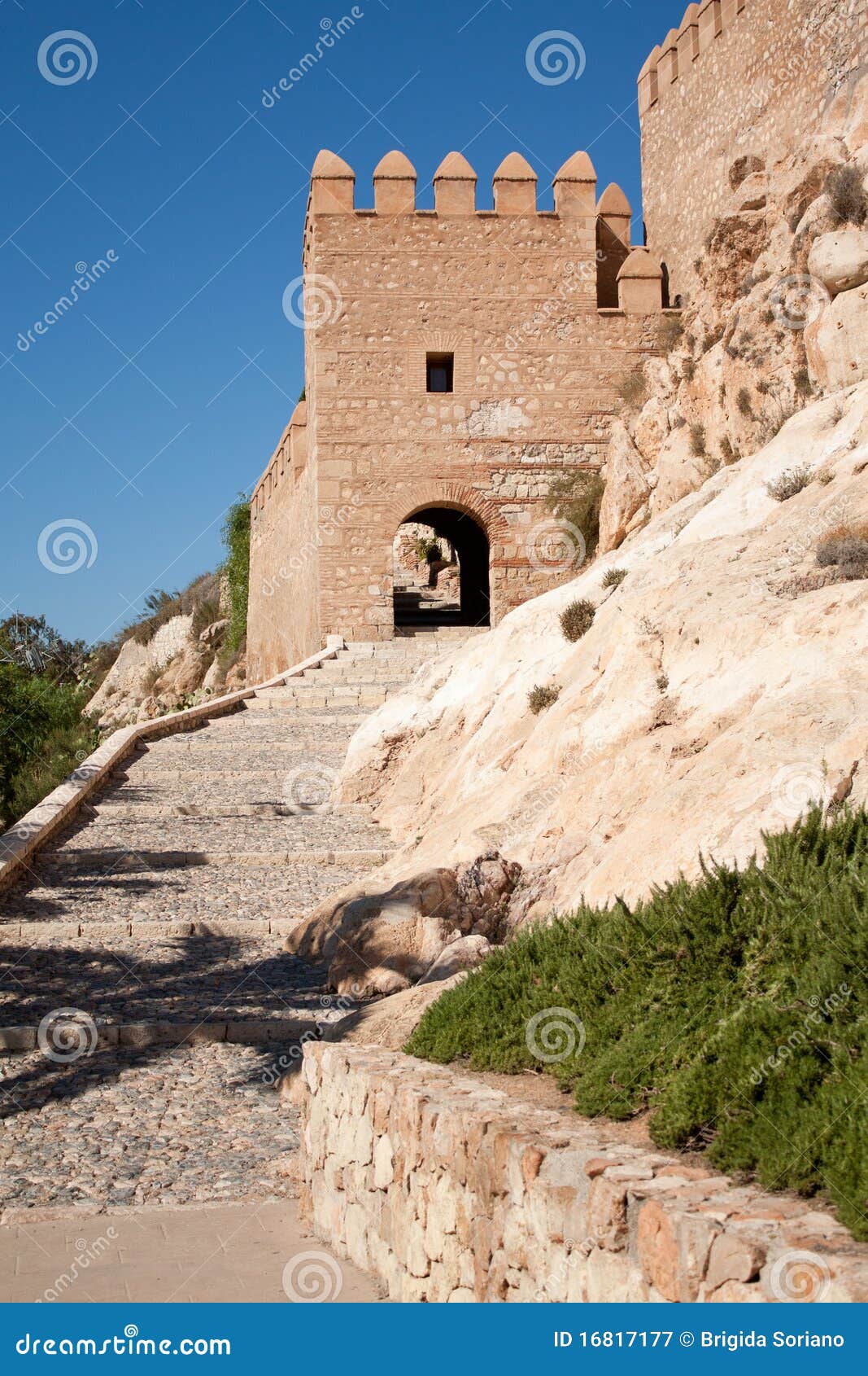Almeria Alcazaba stock image. Image of moorish, fortress - 16817177