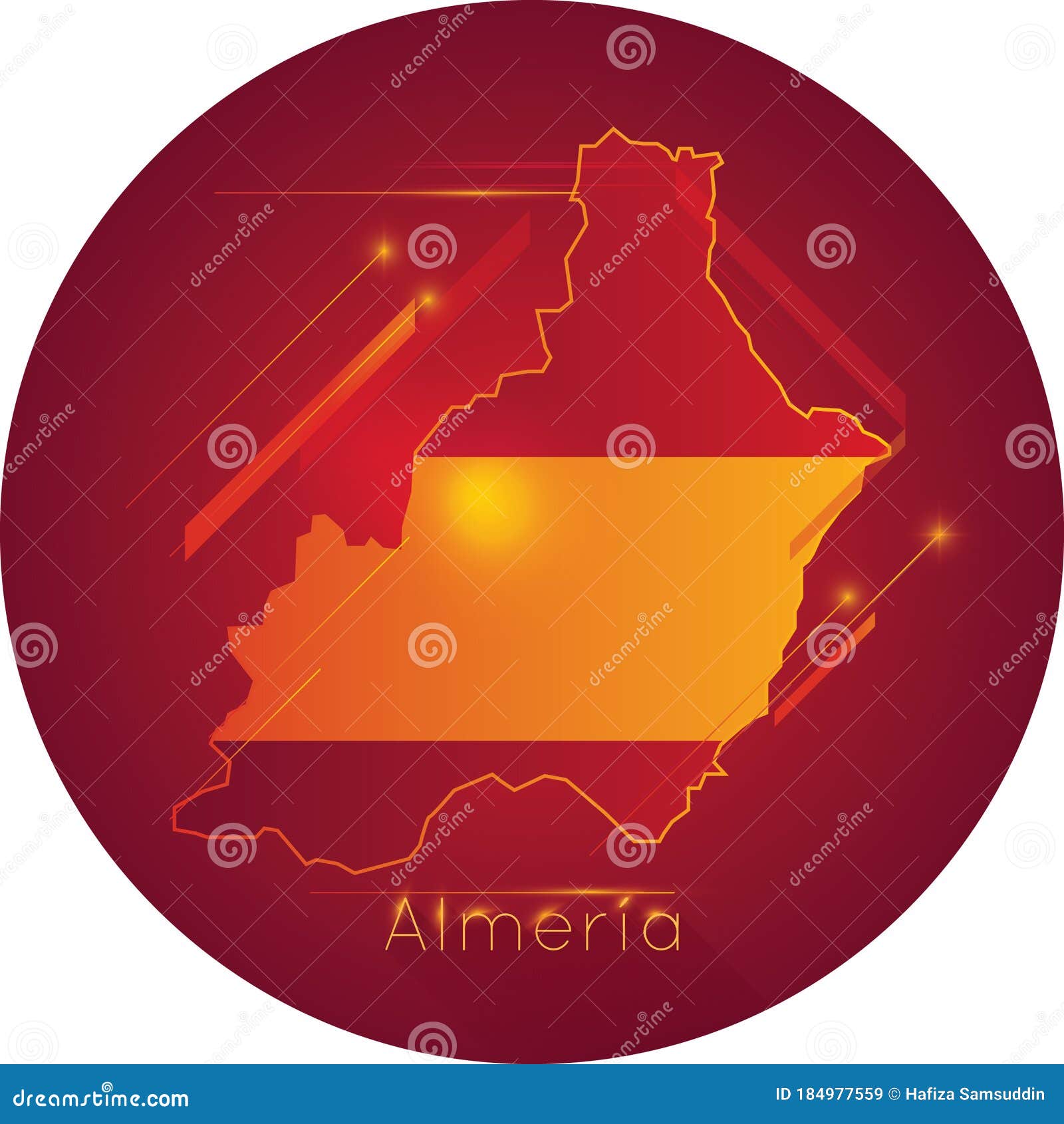 Almeria Map. Vector Illustration Decorative Design Stock Illustration ...