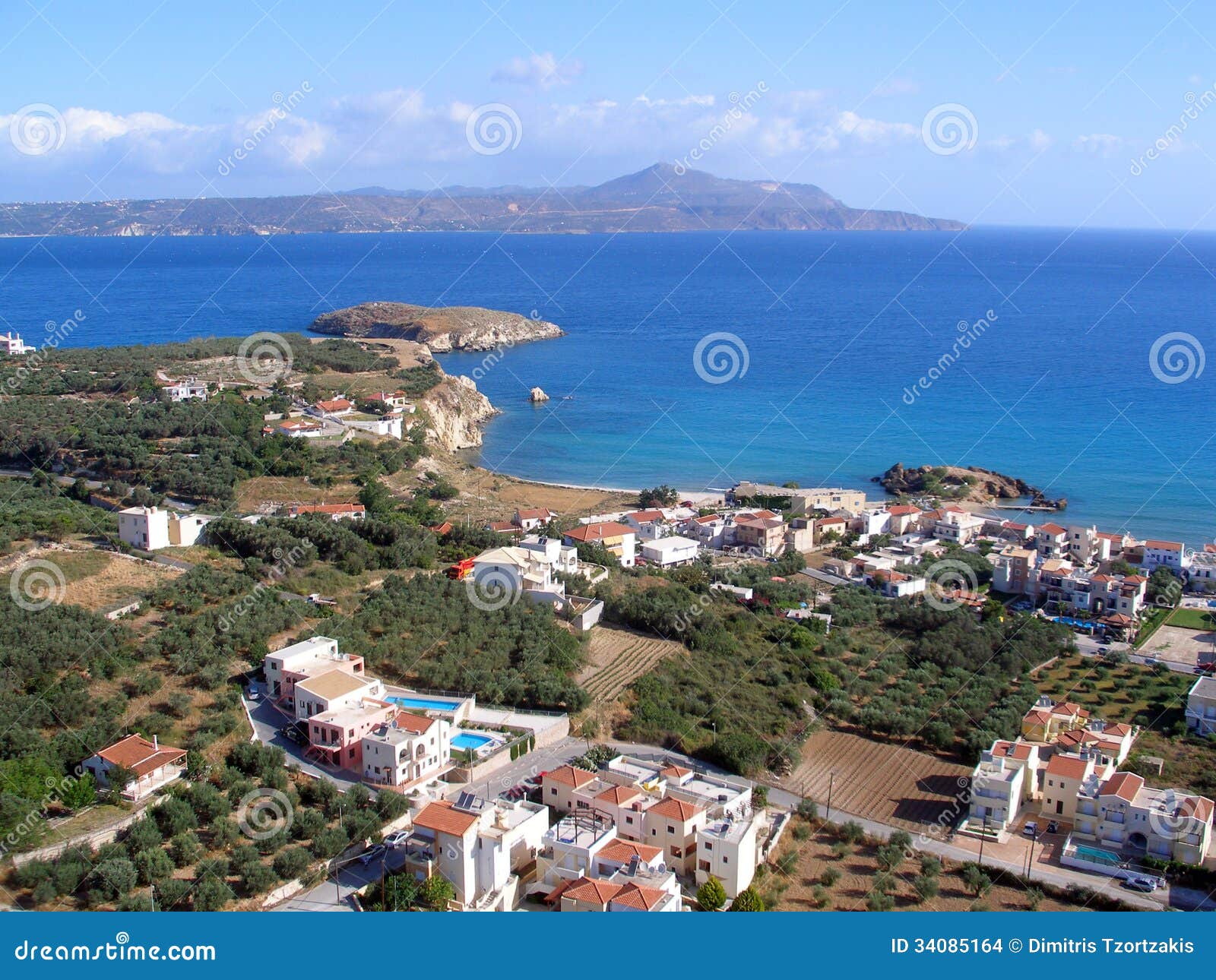 Almirida - Plaka Strand, Chania, Kreta, Grekland Arkivfoto - Bild av ...