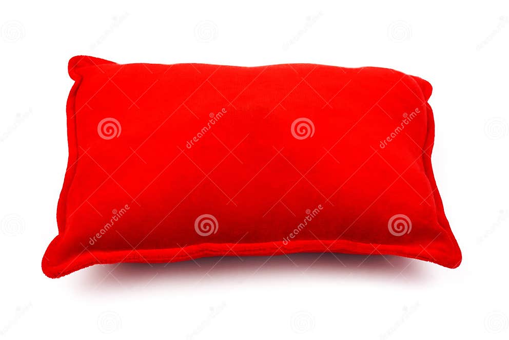 Almohada roja imagen de archivo. Imagen de lecho, almohadilla - 30335177