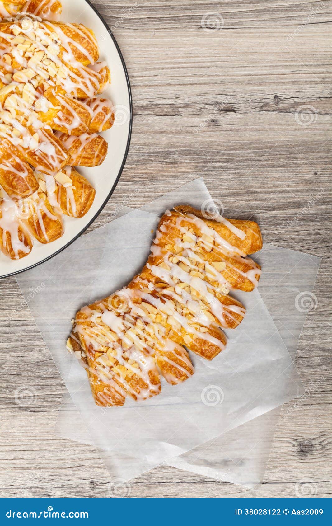 Almond Bear Claws Pastry stock photo. Image of paste - 38028122