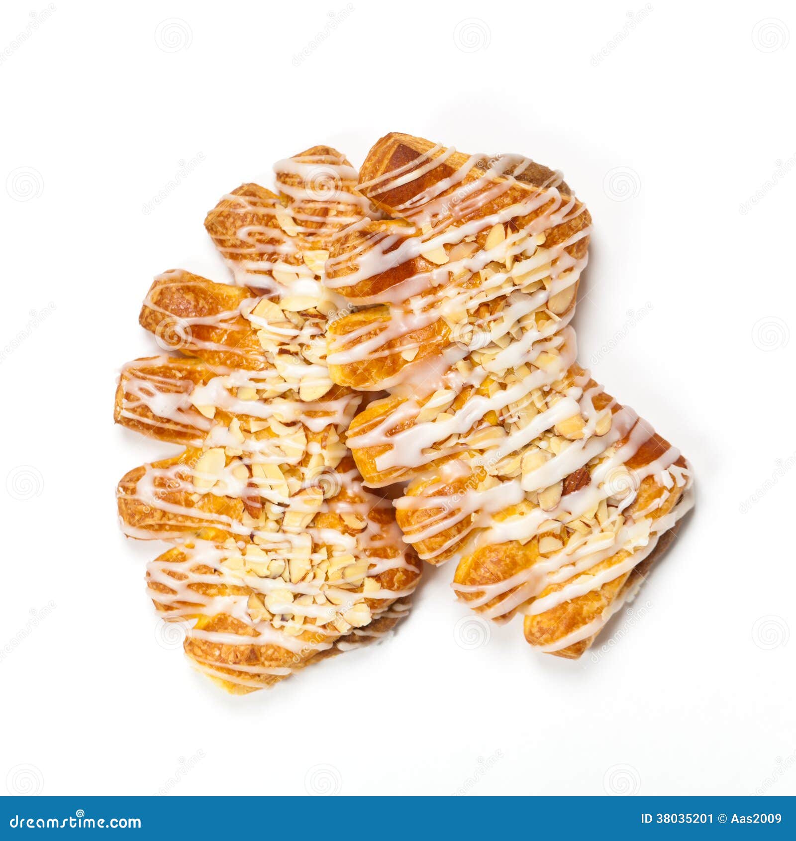 Almond Bear Claws Pastry stock image. Image of almonds - 38035201