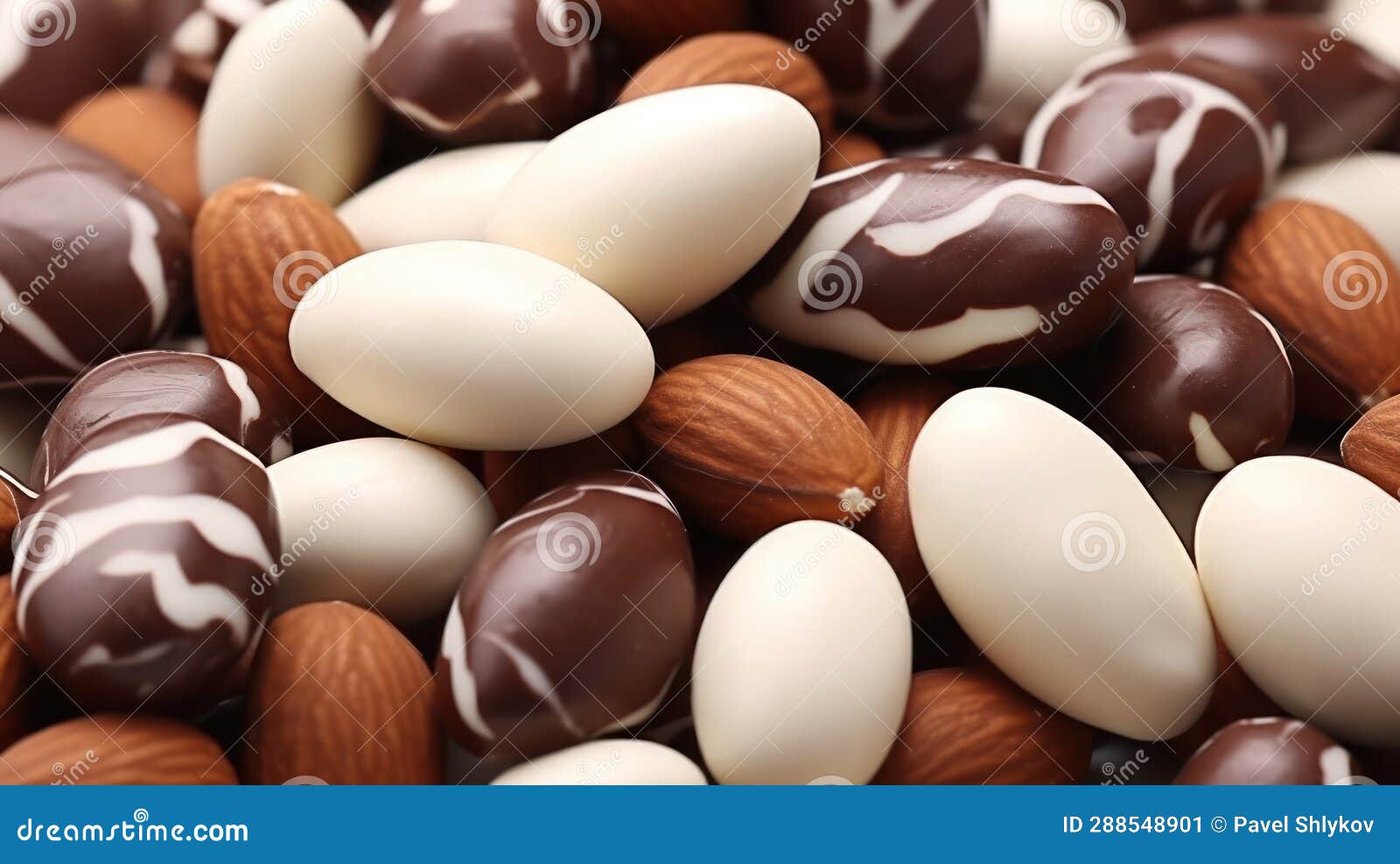 Almond Chocolate Blast Fly Chocolate Nuts Isolated on White Isolated ...