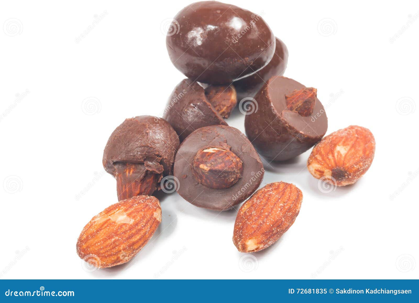 Almond chocolate stock image. Image of almond, brown - 72681835