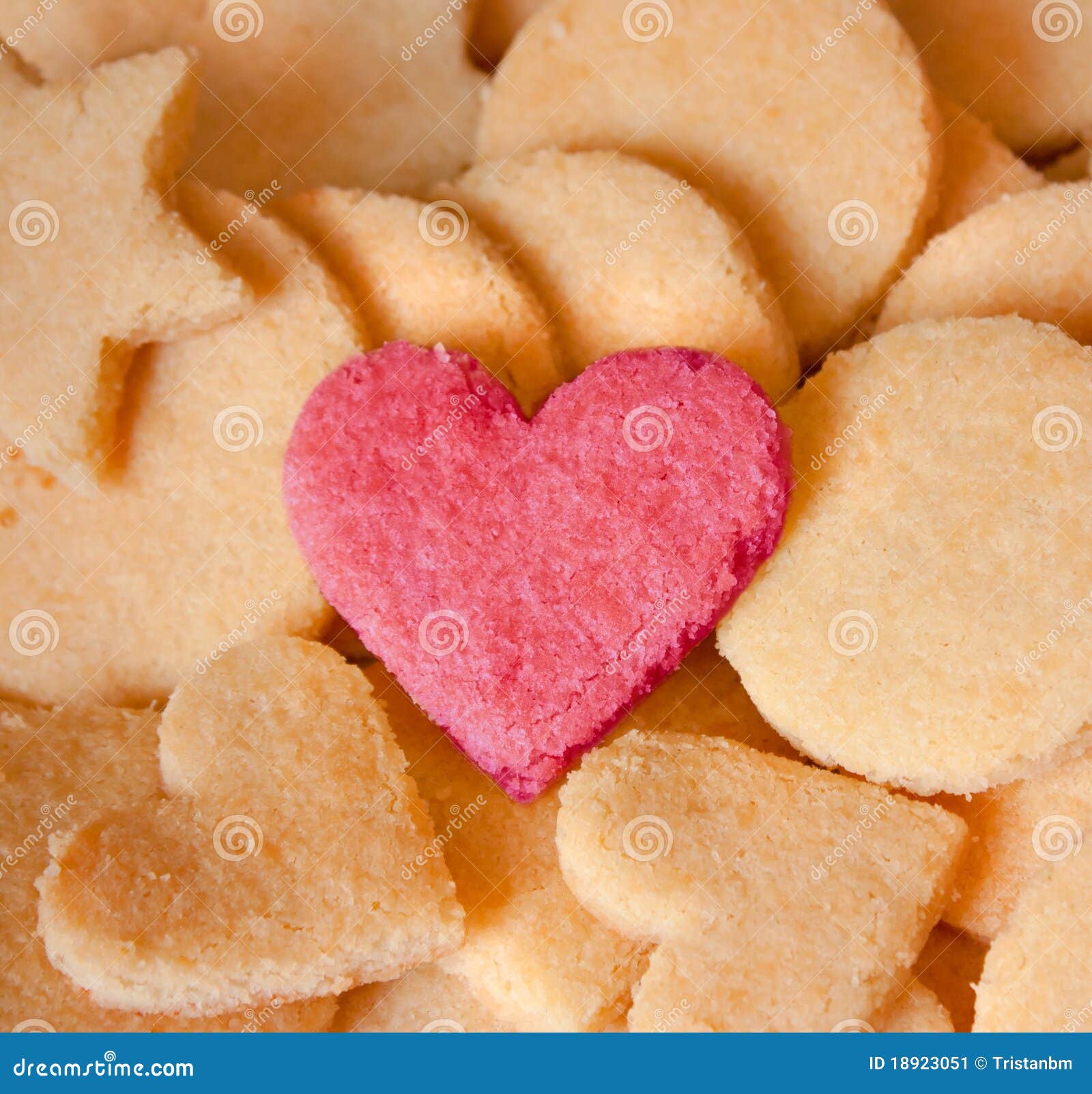 Almond Cookies in Love stock image. Image of delicious - 18923051