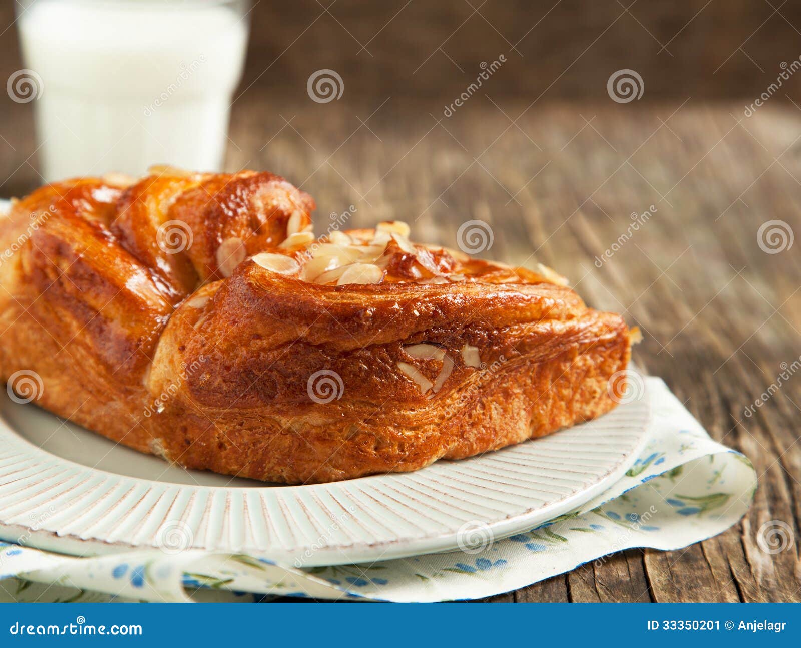 Almond Danish pastry stock image. Image of spiral, snack - 33350201