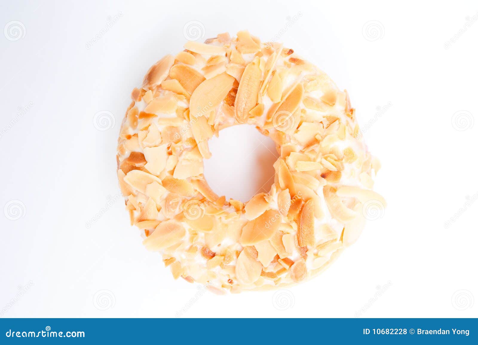 Almond flake donut stock photo. Image of coated, almond - 10682228
