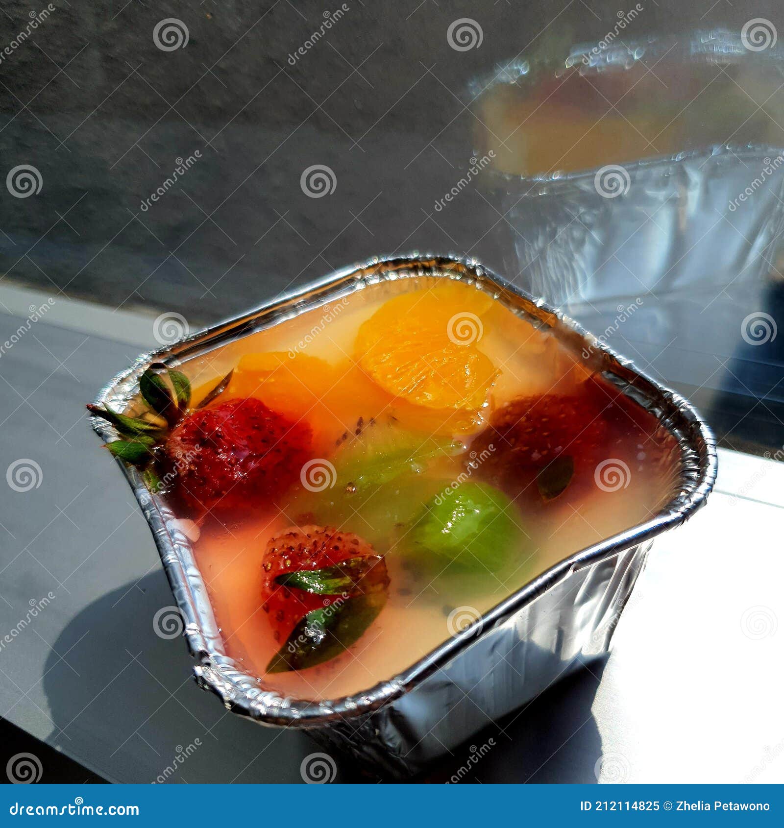 Almond Fruity Pudding Indonesia Dessert Stock Image - Image of pudding ...
