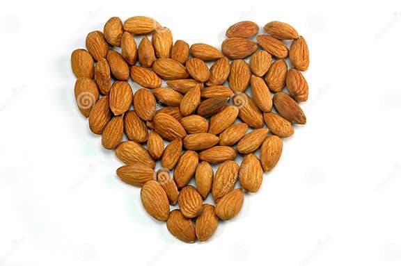 Almond heart stock image. Image of wholesome, oval, calcium - 5418741