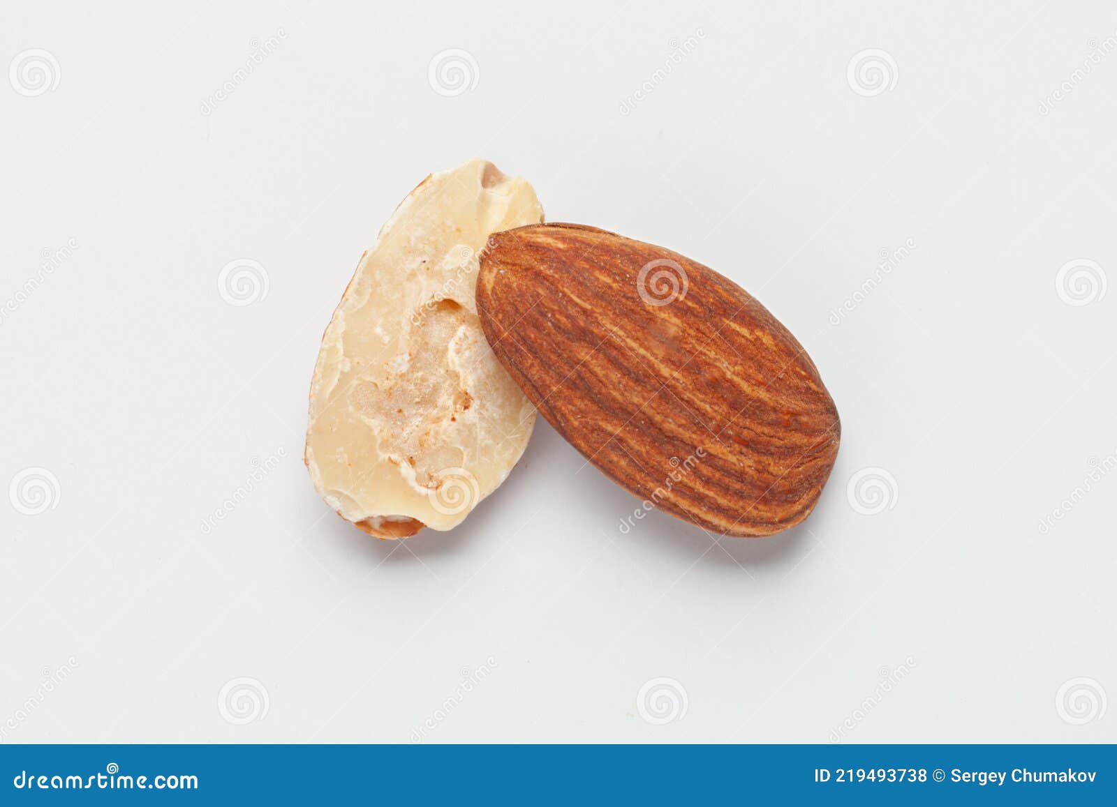Almond Kernel Isolated on White Background Stock Photo - Image of ...